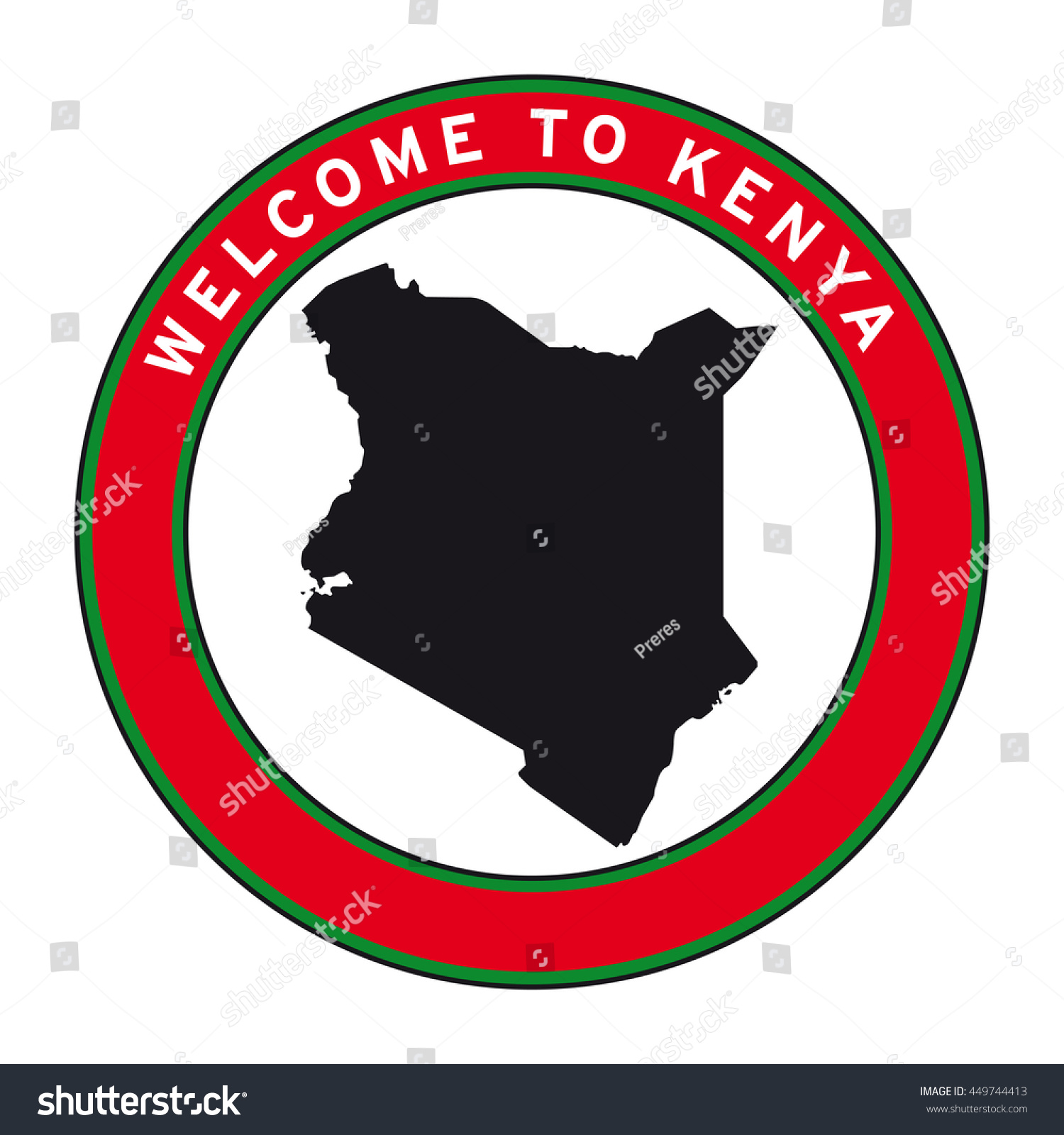 Welcome Kenya Vector Logo Stock Vector (Royalty Free) 449744413