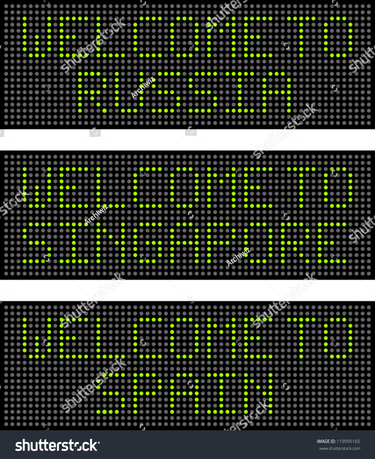 Welcome Led Panel: vector de stock (libre de regalías) 119995165 ...