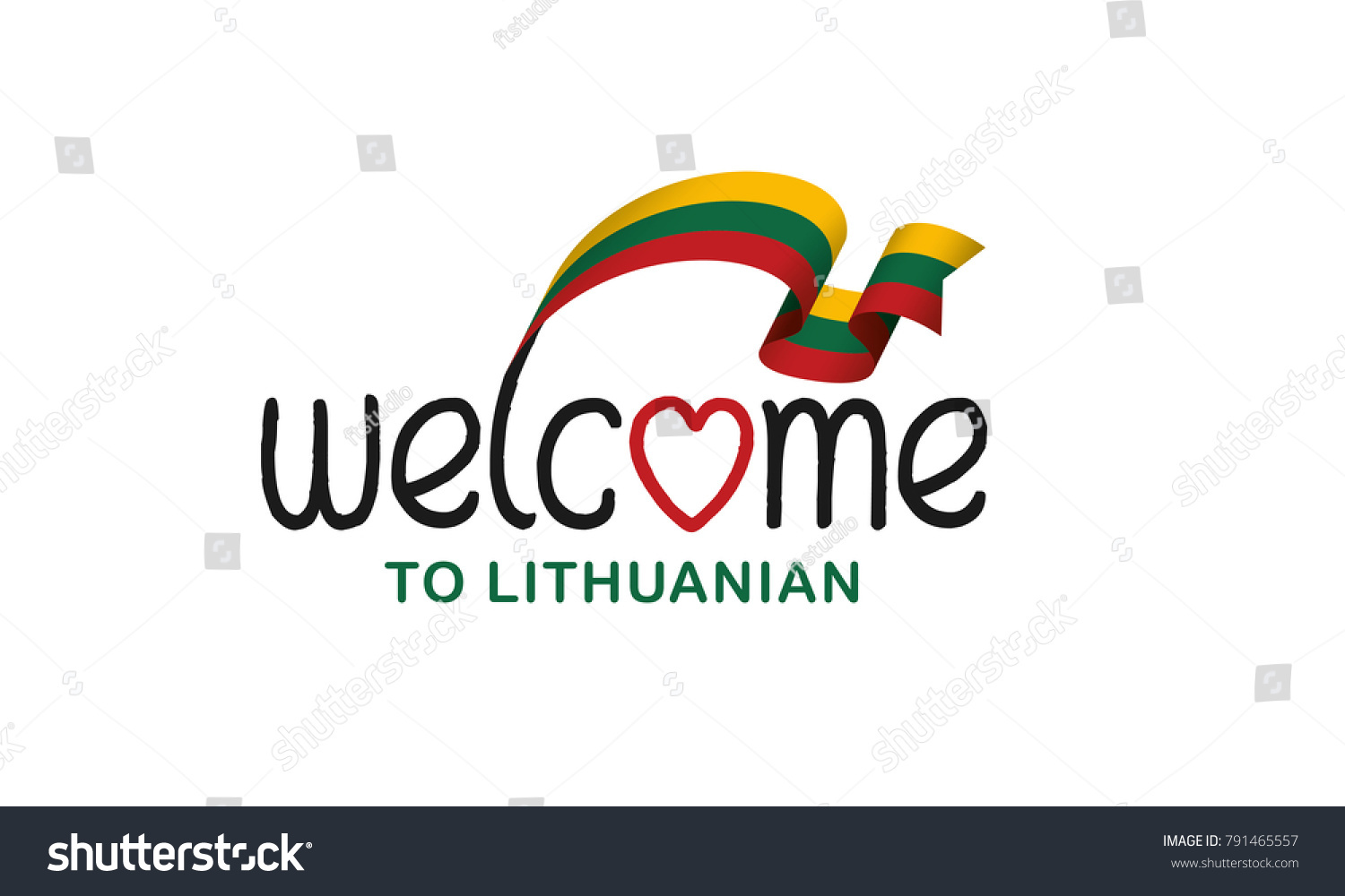 Welcome Lithuania Logo Vector: vector de stock (libre de regalías ...