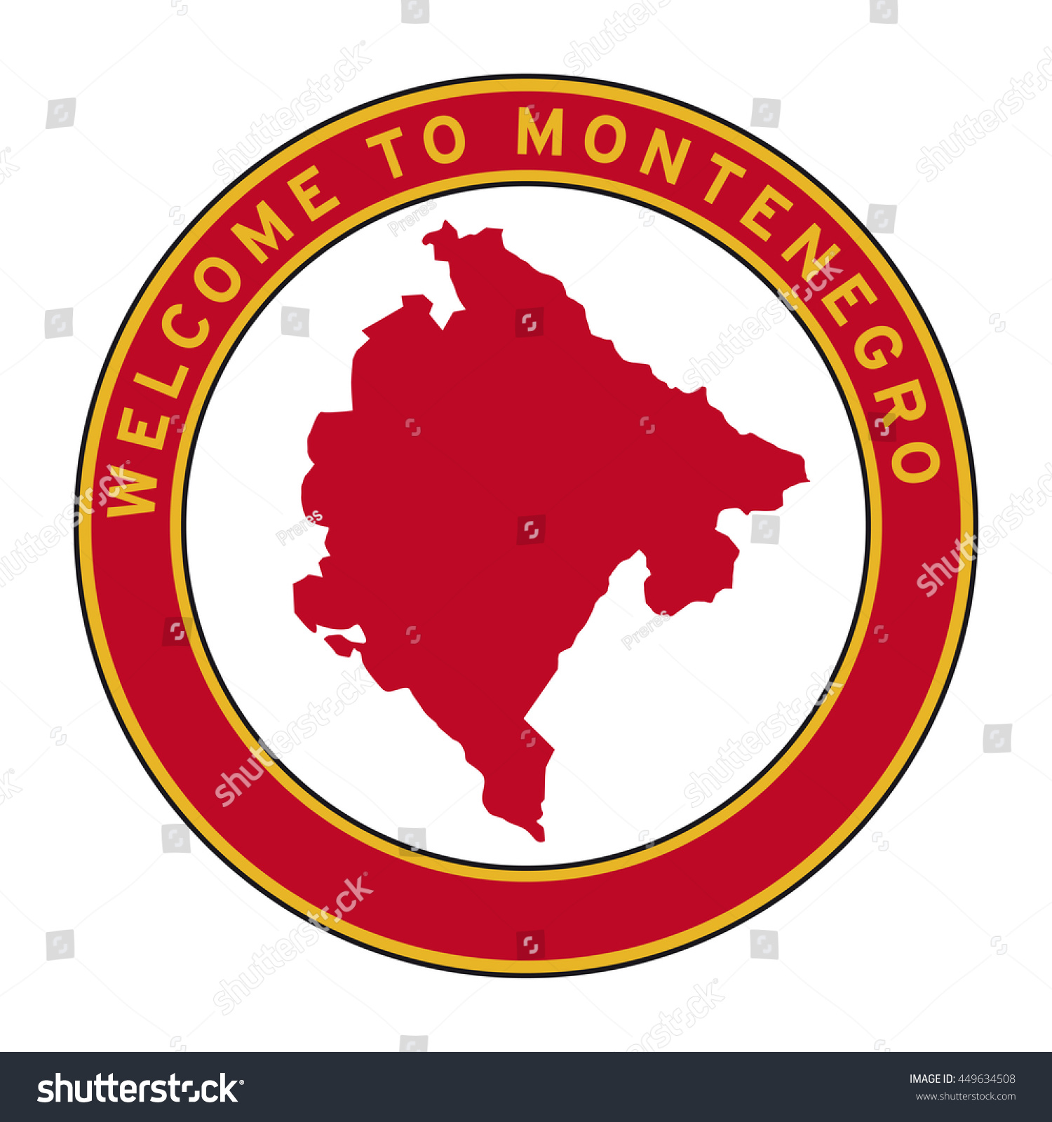 Welcome Montenegro Vector Logo Stock Vector (Royalty Free) 449634508 ...