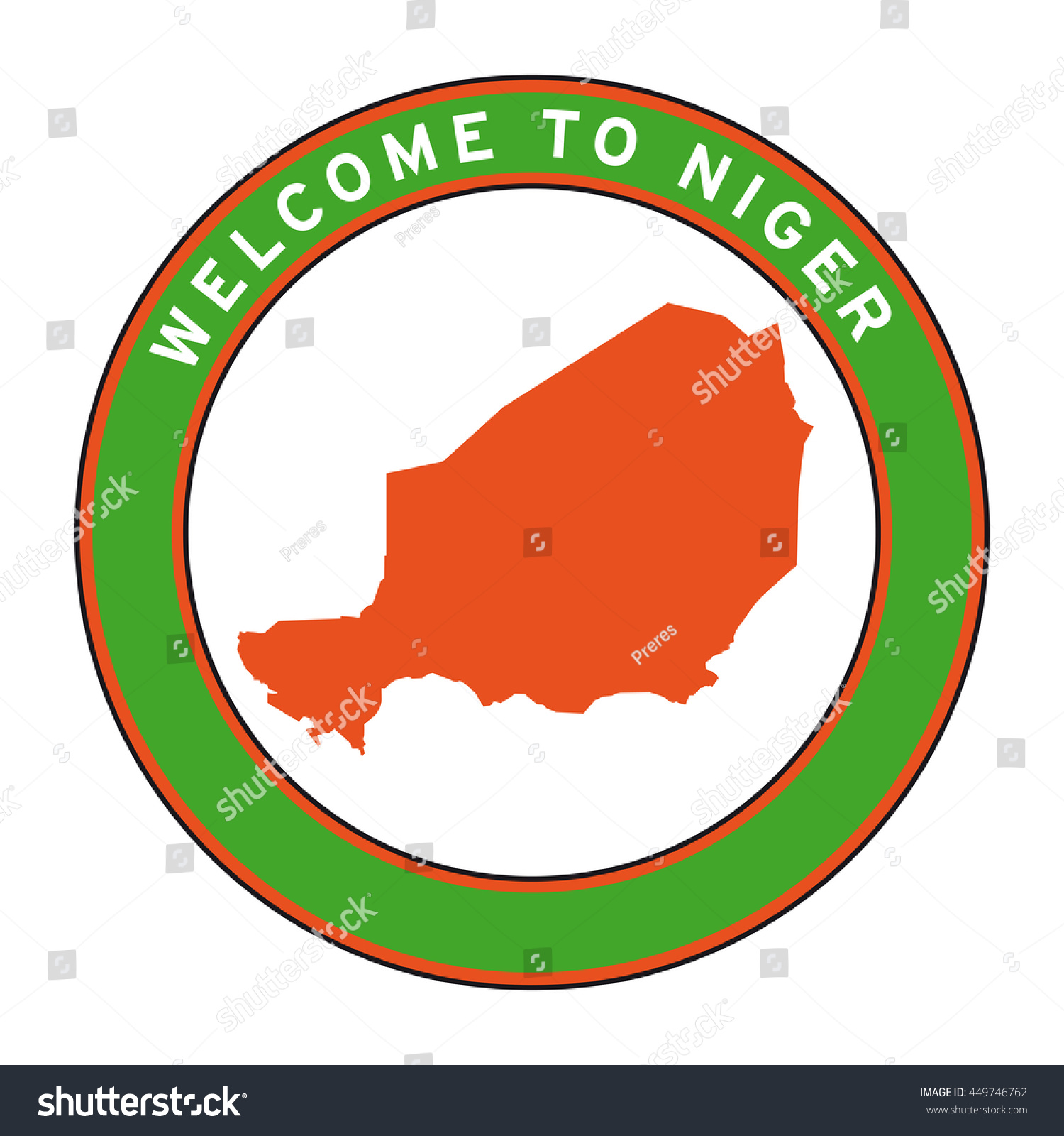 Welcome Niger Vector Logo Stock Vector (Royalty Free) 449746762