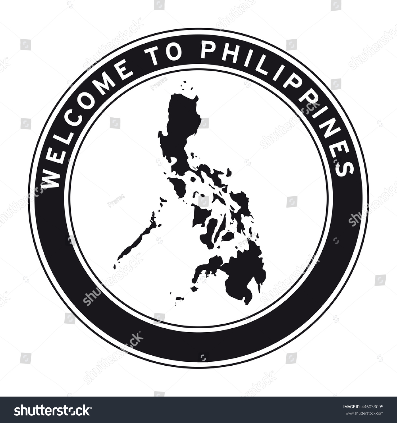 Welcome Philippines Vector Logo Sticker Button: vector de stock (libre ...