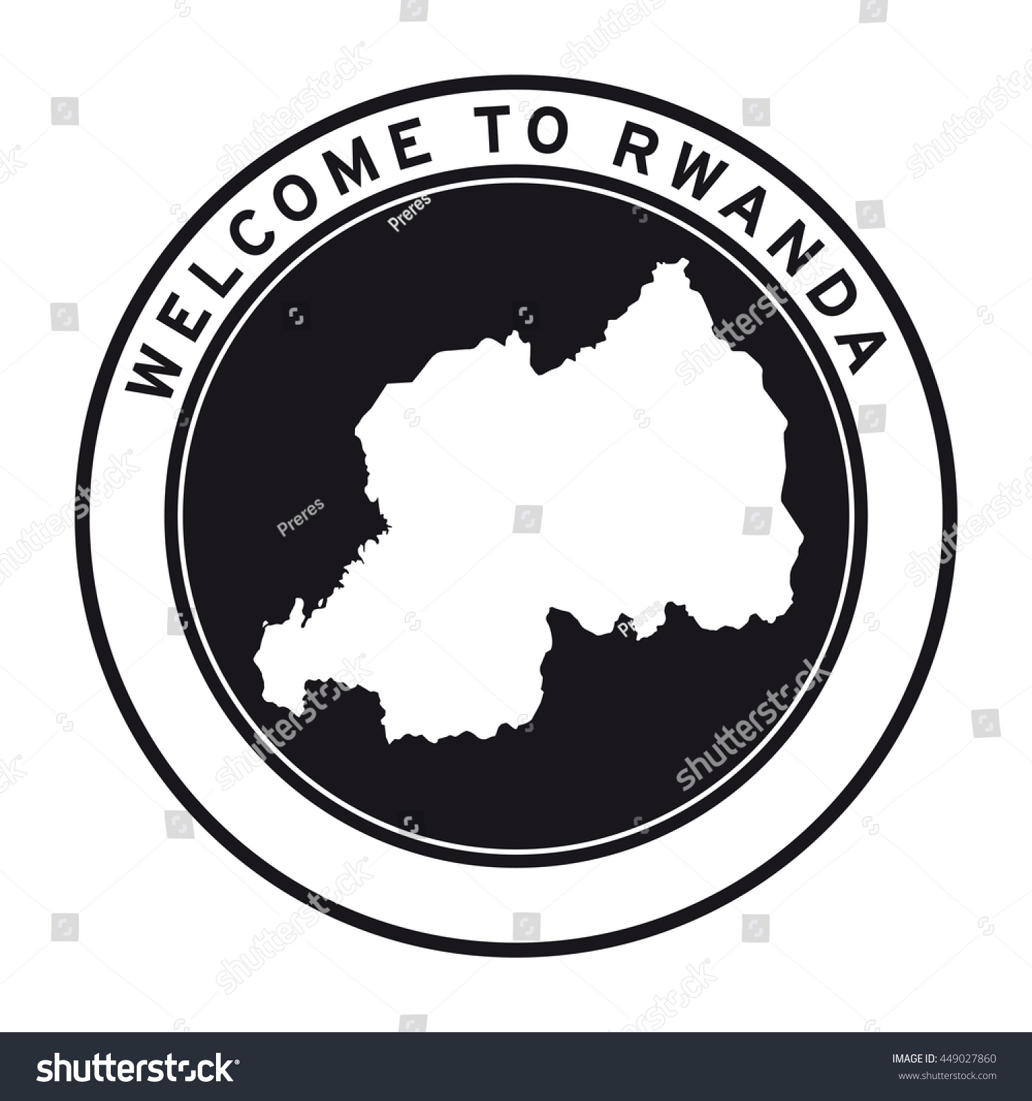 Welcome Rwanda Vector Logo Sticker Button Stock Vector (Royalty Free ...