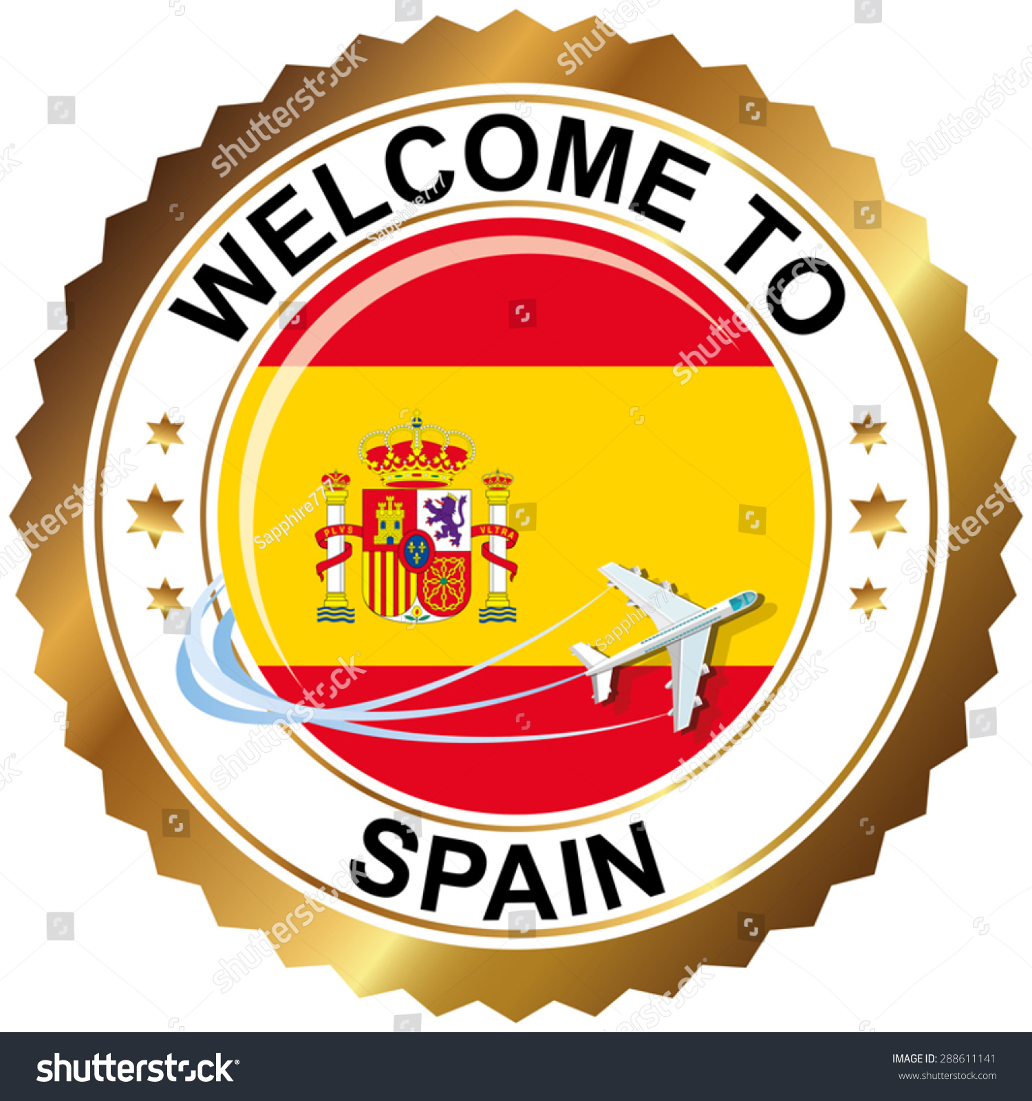 Welcome Spain Stock Vector 288611141 - Shutterstock