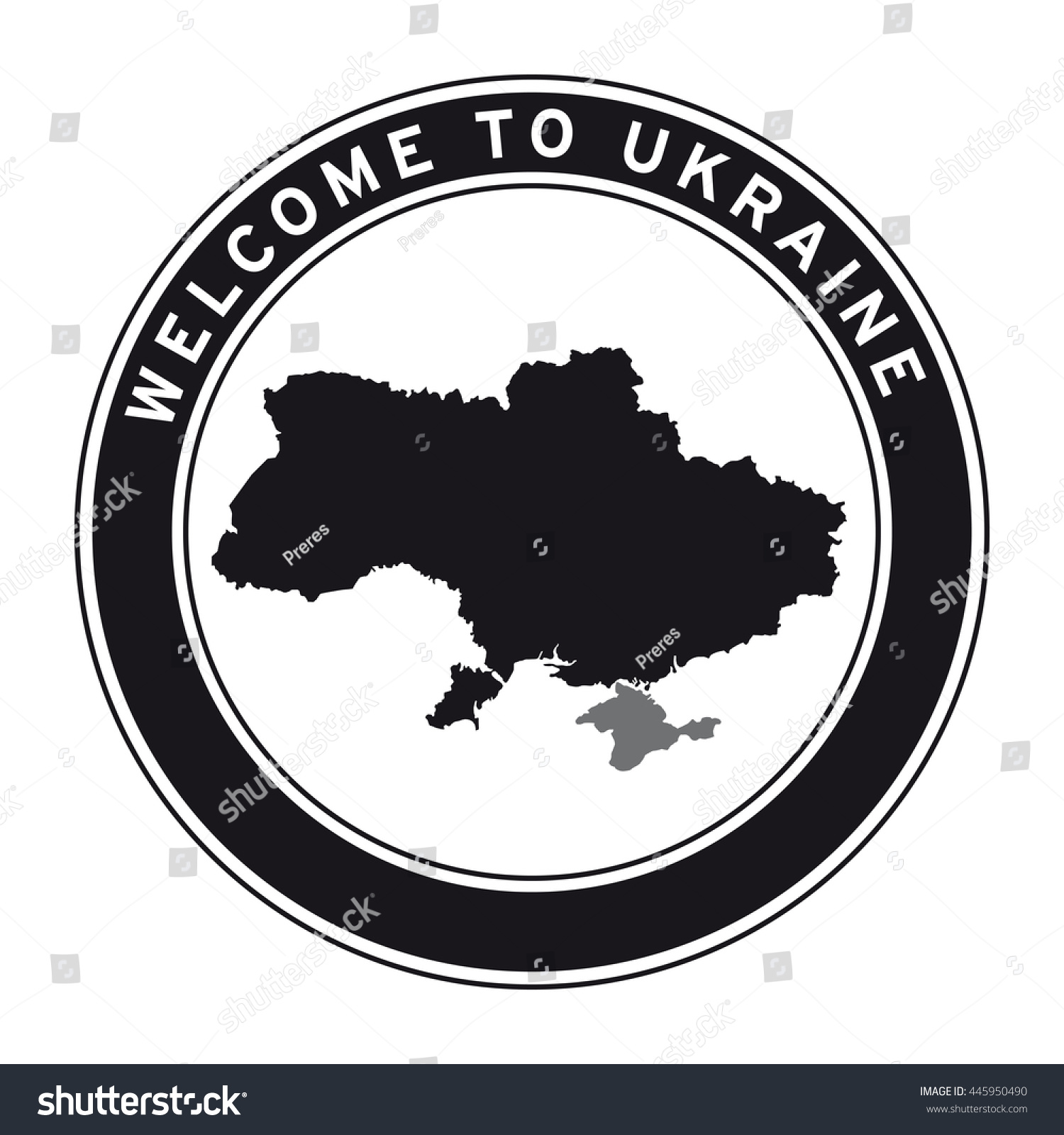 「Welcome Ukraine Vector Logo Sticker Button」のベクター画像素材（ロイヤリティフリー ...