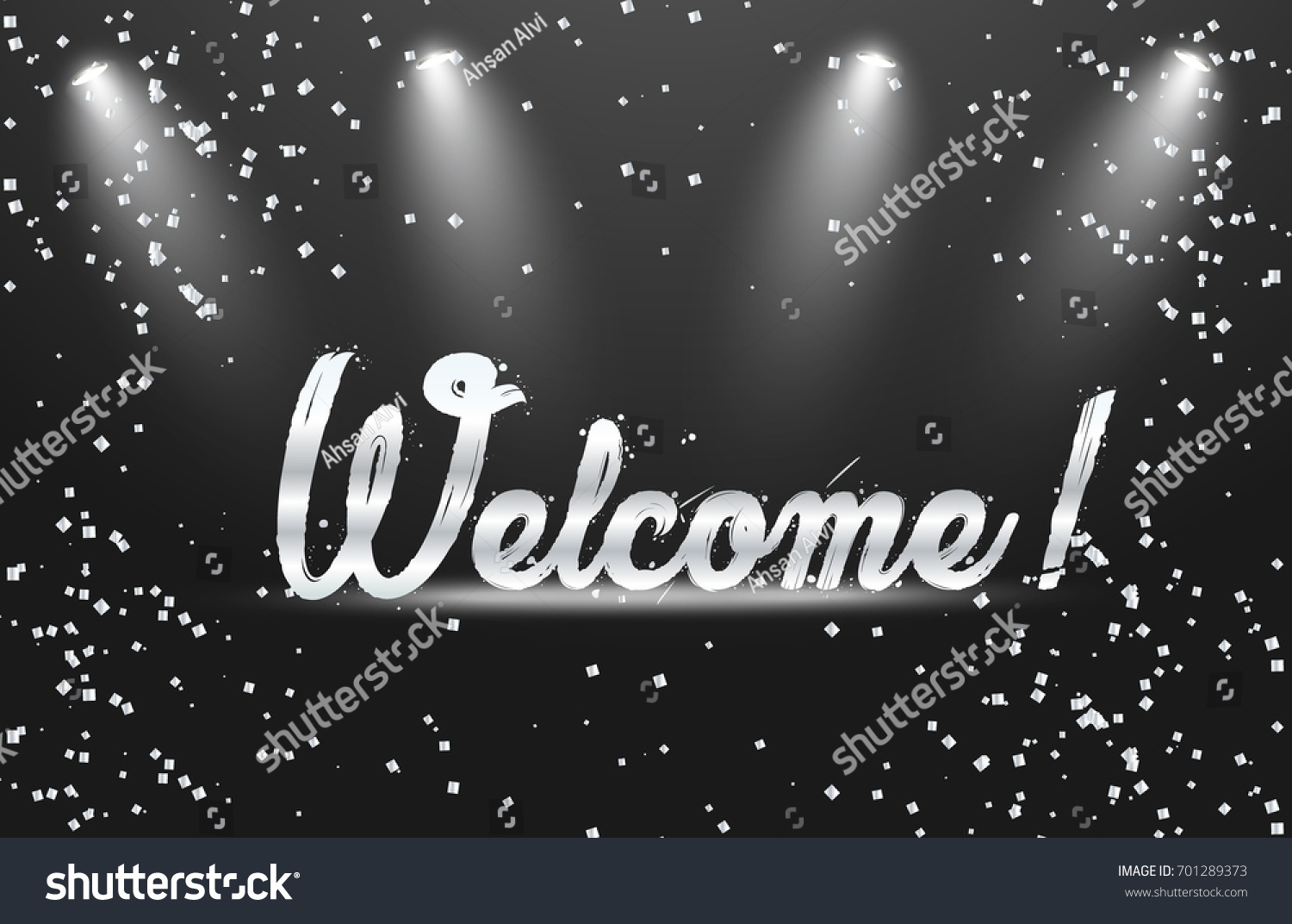 Vektor Stok Welcome Vector Banner Design (Tanpa Royalti) 701289373 ...