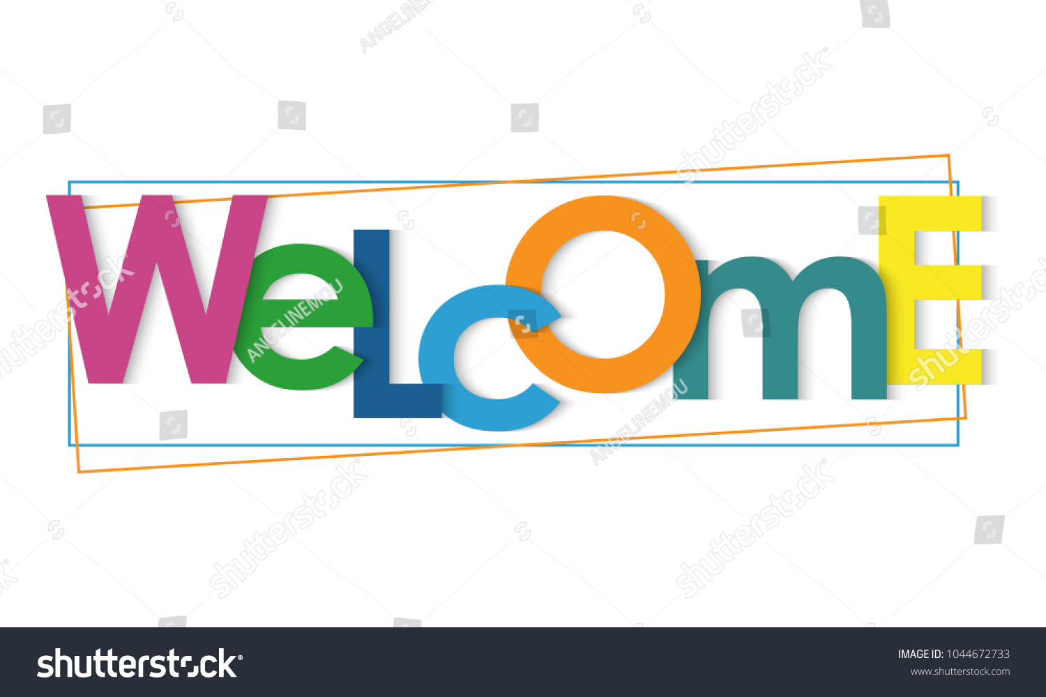 Welcome Vector Letters Stock Vector (Royalty Free) 1044672733 ...