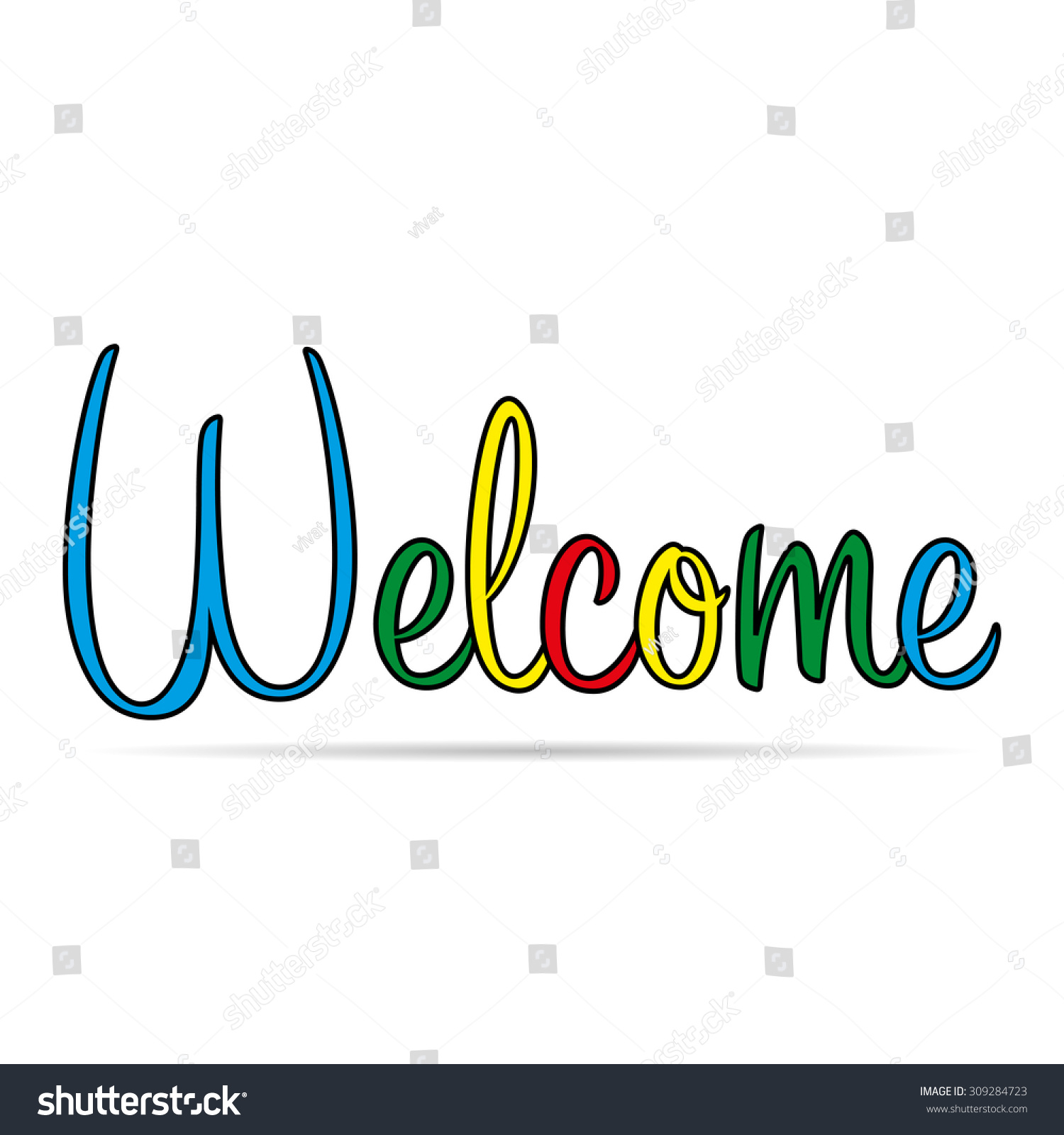 Welcome Shadow Stock Vector (Royalty Free) 309284723 | Shutterstock