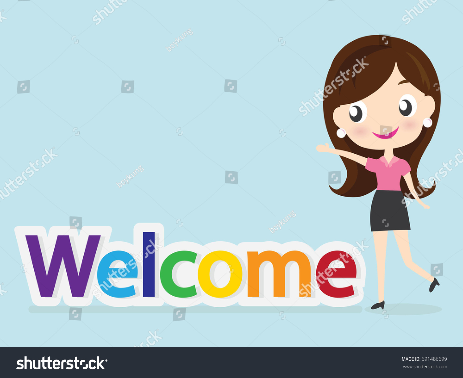 Welcome Word Stock Vector (Royalty Free) 691486699 | Shutterstock