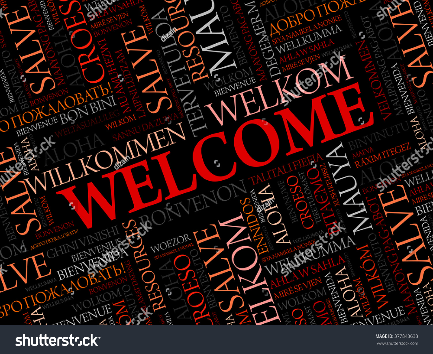 Welcome Word Cloud Different Languages Concept Stock Vector (Royalty ...