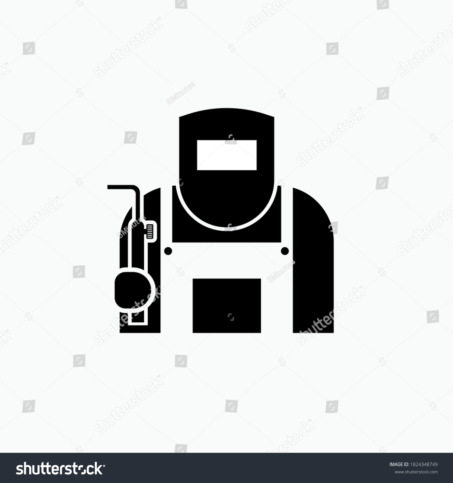 Welding Icon Welder Profession Symbol Vector: เวกเตอร์สต็อก (ปลอดค่า ...