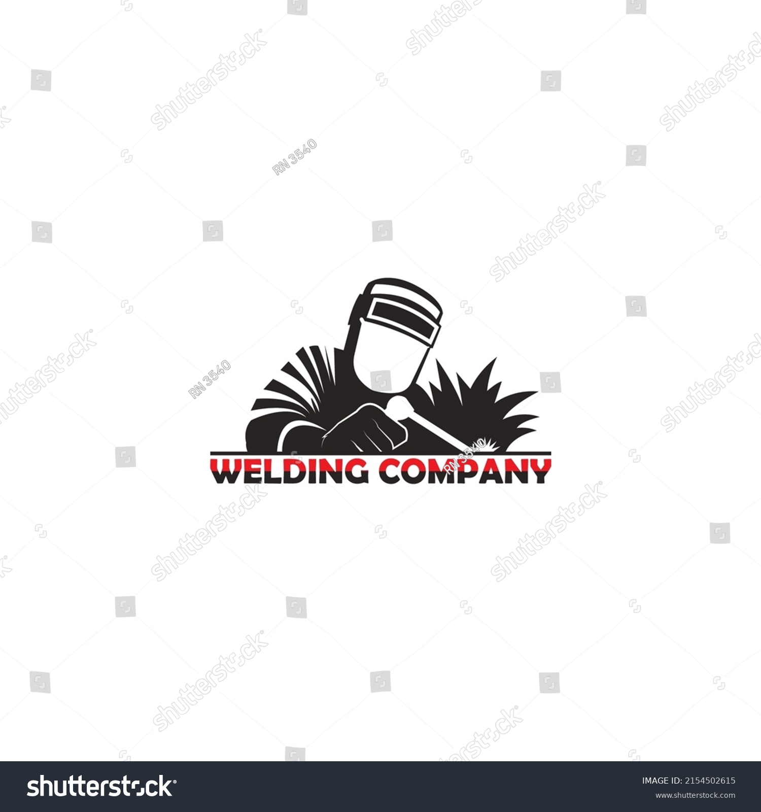 Welding Logo Vector Illustration Design Template Stock Vector (Royalty ...