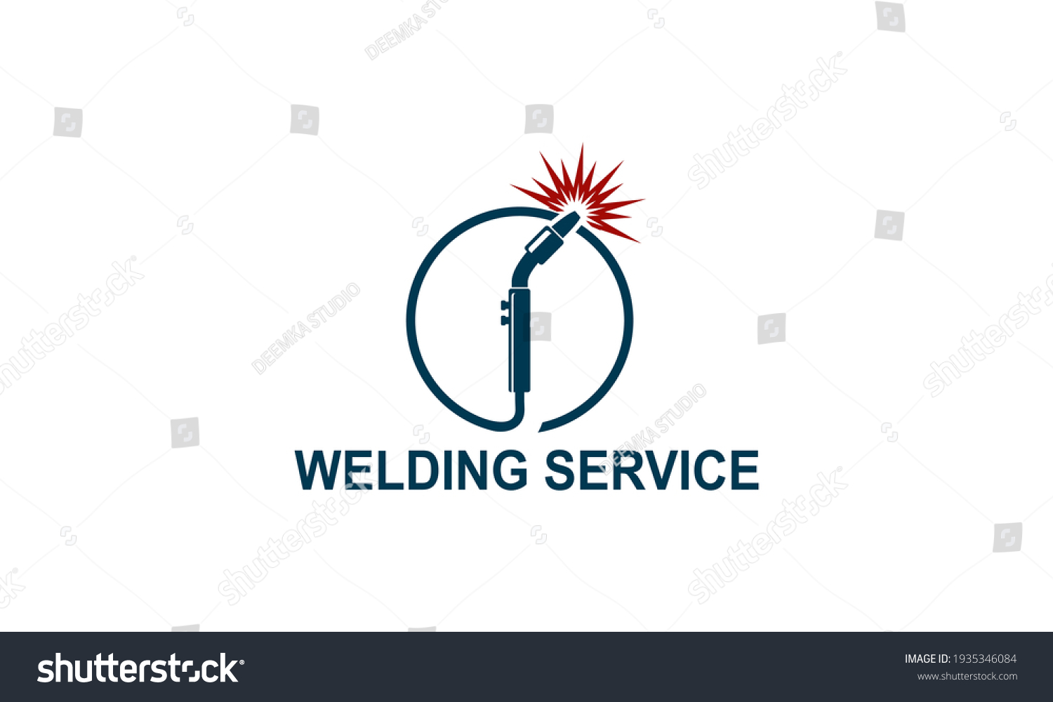 Welding Torch Spark Logo Design Welder Stock Vector (Royalty Free ...