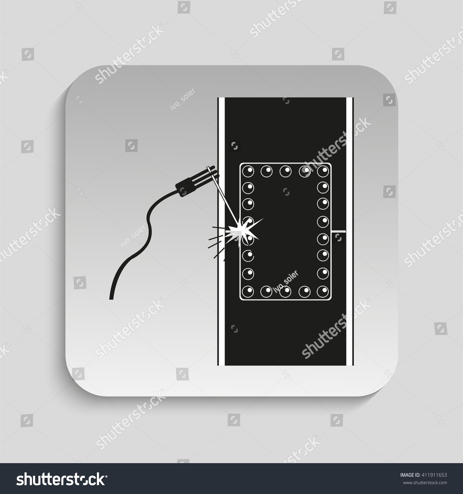 Welding Works Vector Illustration Stock Vector (Royalty Free) 411911653