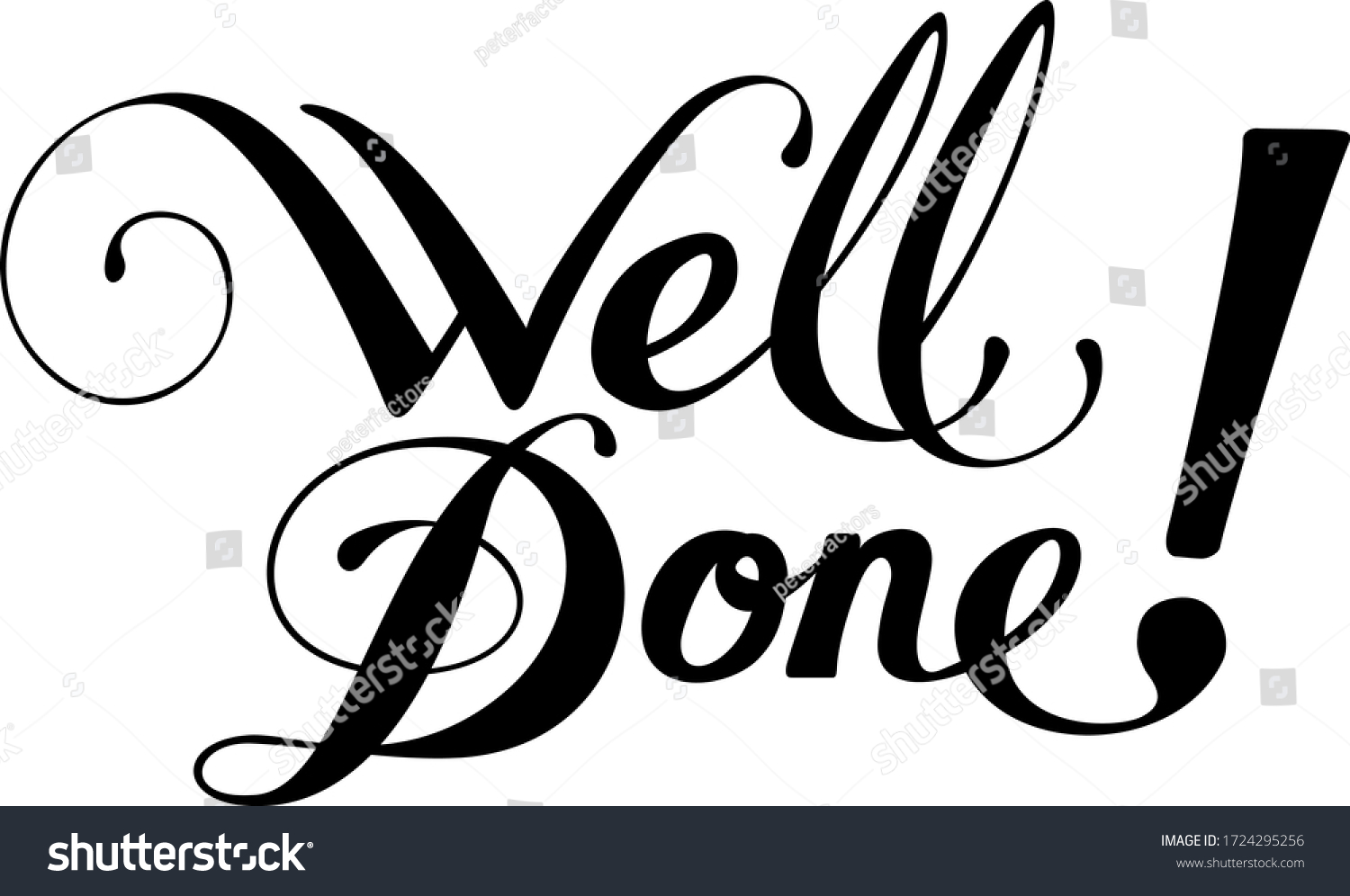 Well Done Custom Calligraphy Text Stock Vector (Royalty Free ...