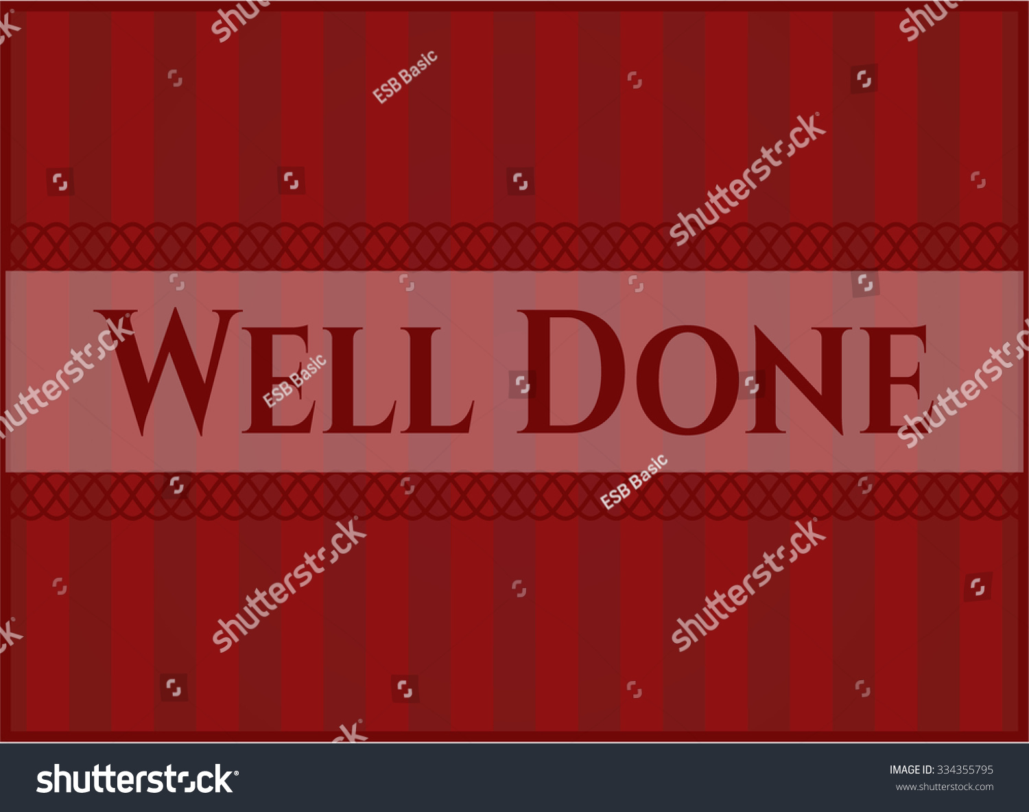 Well Done Poster Stock Vector (Royalty Free) 334355795