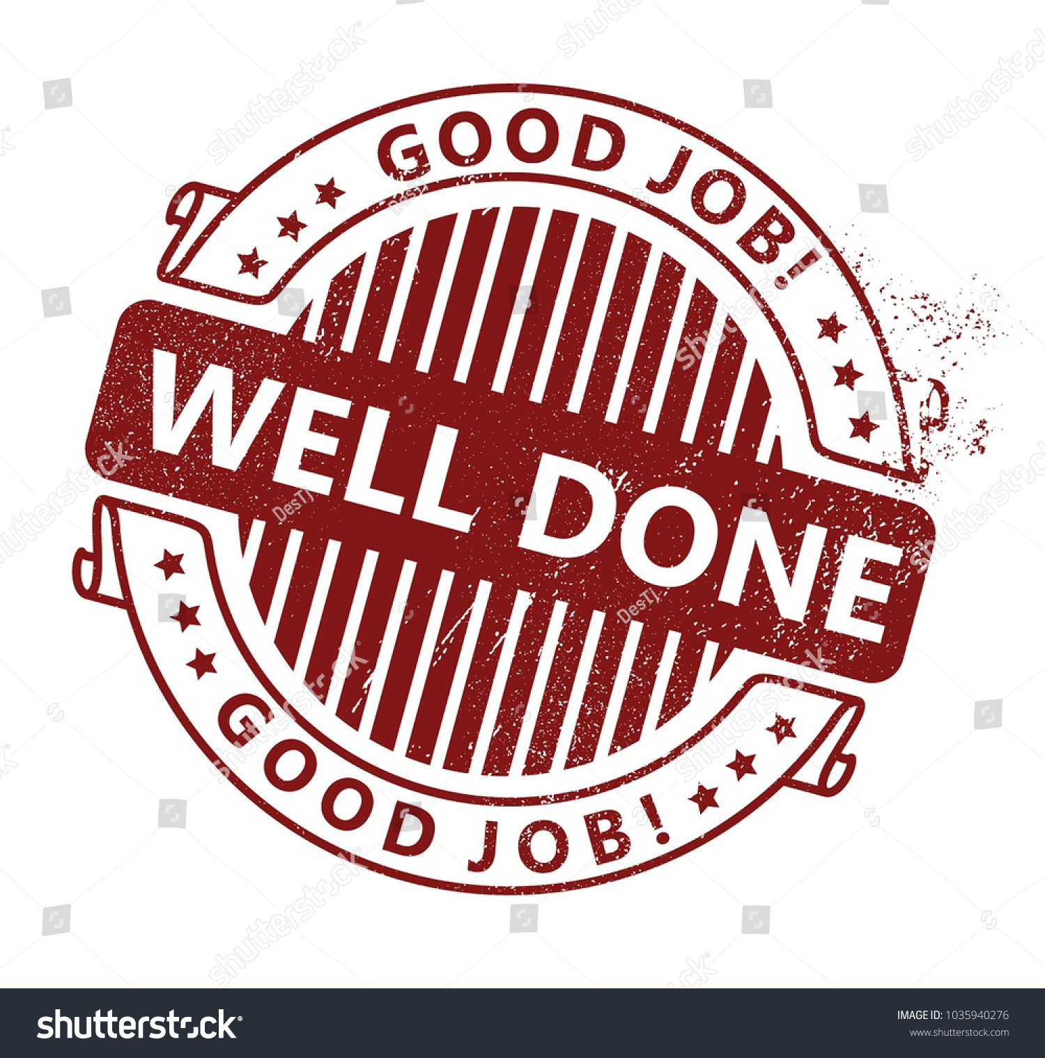 Well Done Stamp Stock Vector (Royalty Free) 1035940276
