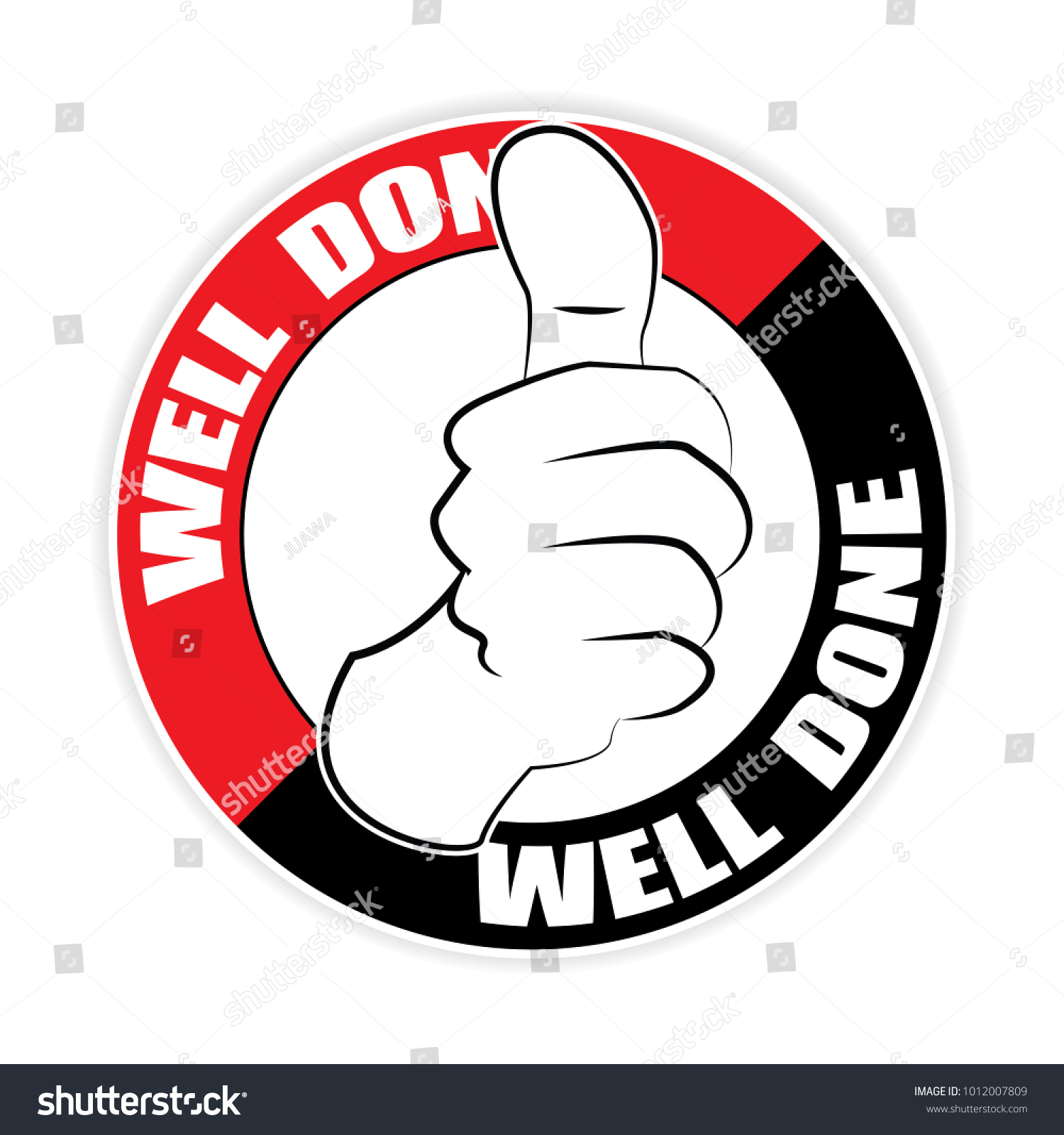 Well Done Stickervector Illustration Stock Vector (Royalty Free ...