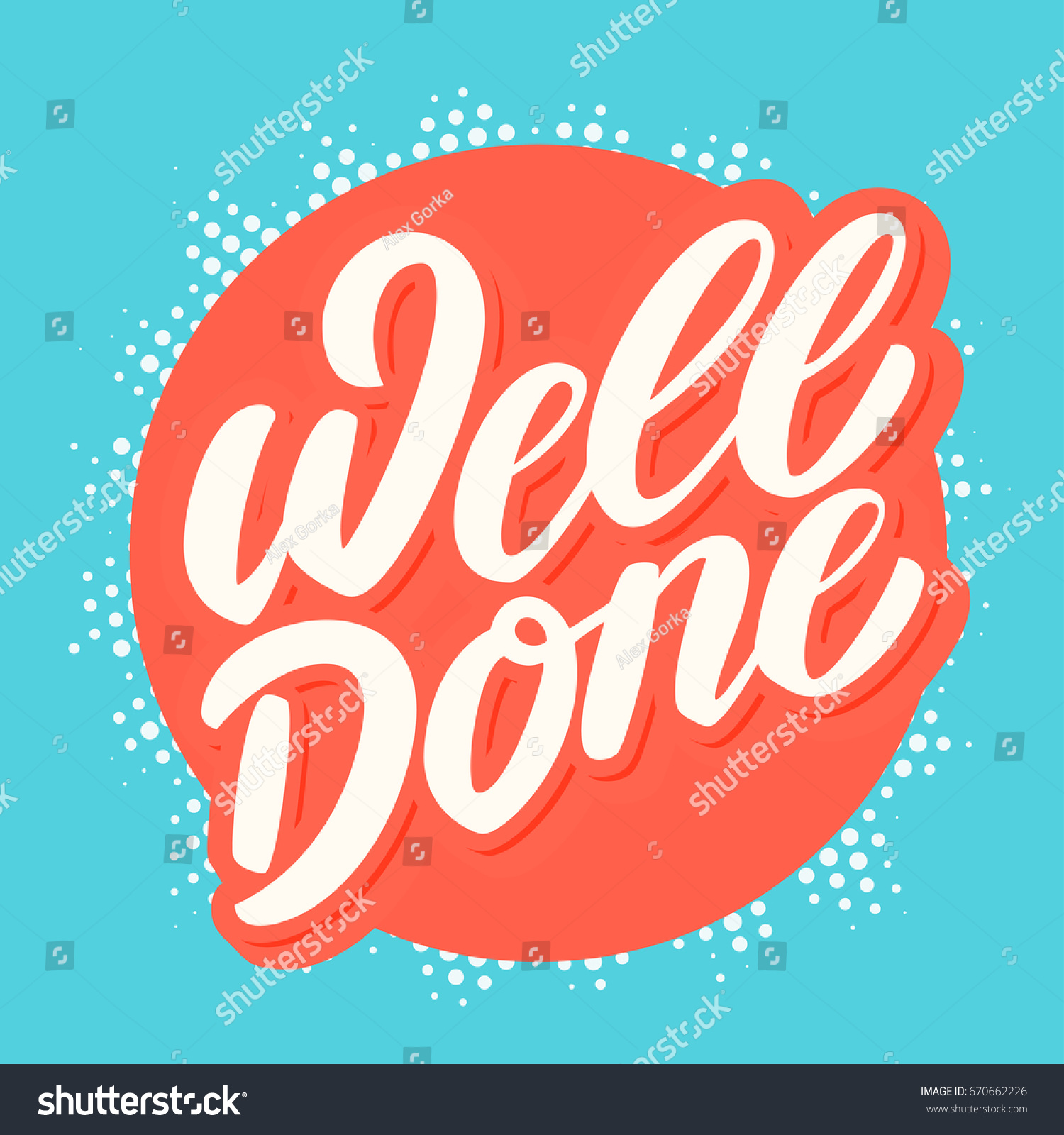 Vektor Stok Well Done Vector Lettering (Tanpa Royalti) 670662226 ...