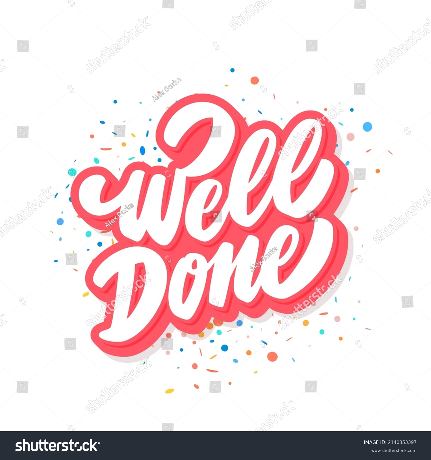 Well Done Vector Lettering Banner Stock Vector (Royalty Free ...