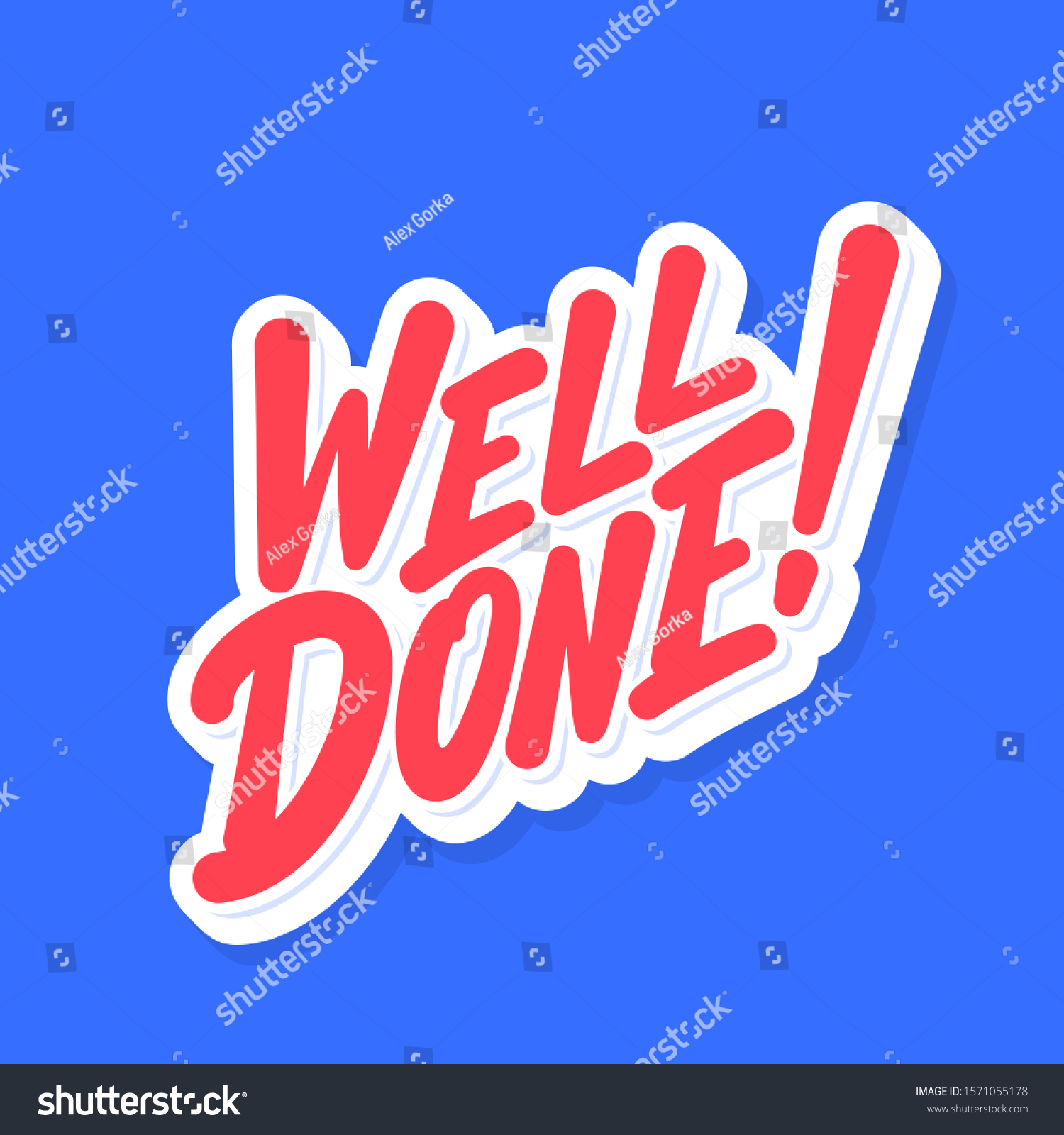 Well Done Vector Lettering Card 스톡 벡터(로열티 프리) 1571055178 | Shutterstock