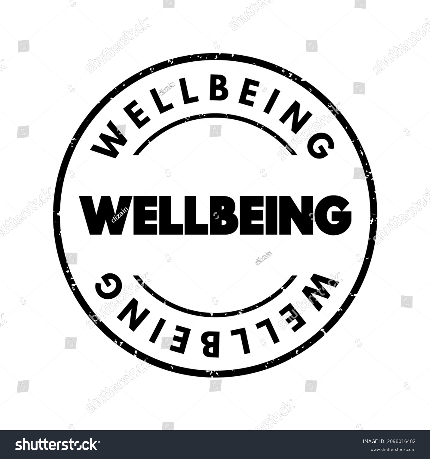 Wellbeing Text Stamp Concept Background Stock Vector (Royalty Free ...