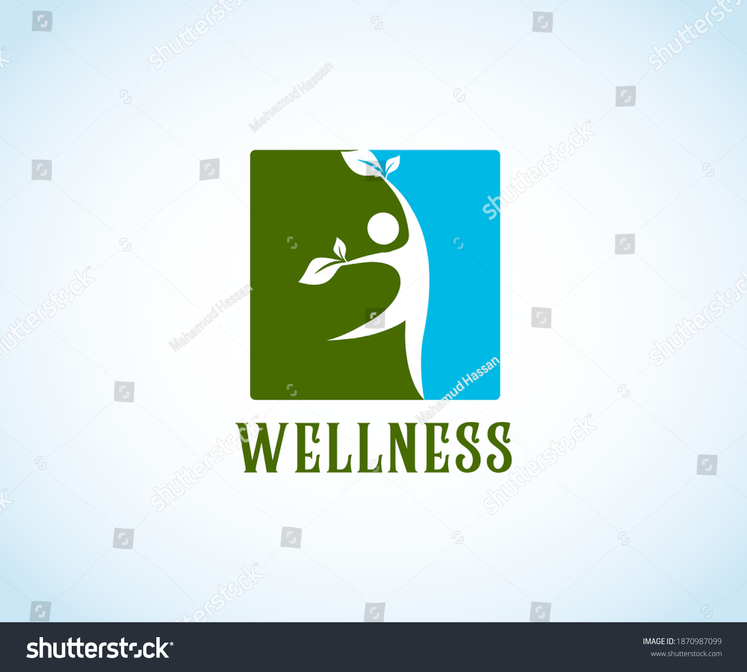 Wellness Logo Design Vector Icon Stock Vector (Royalty Free) 1870987099 ...