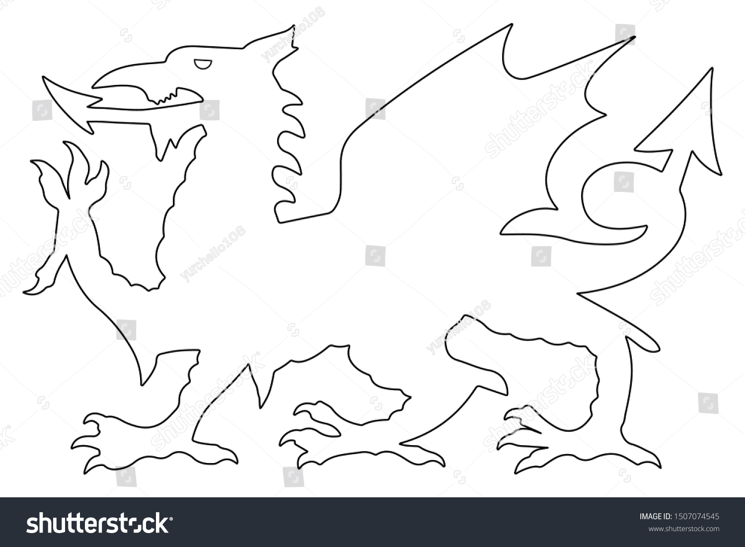 Welsh Dragon Vector Illustration Eps 10 Stock Vector (Royalty Free ...