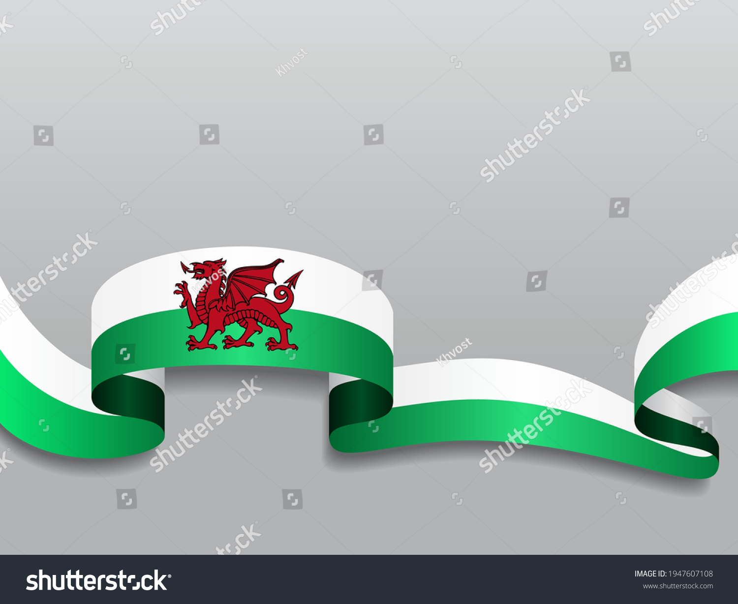 Welsh Flag Wavy Abstract Background Vector Stock Vector (Royalty Free ...