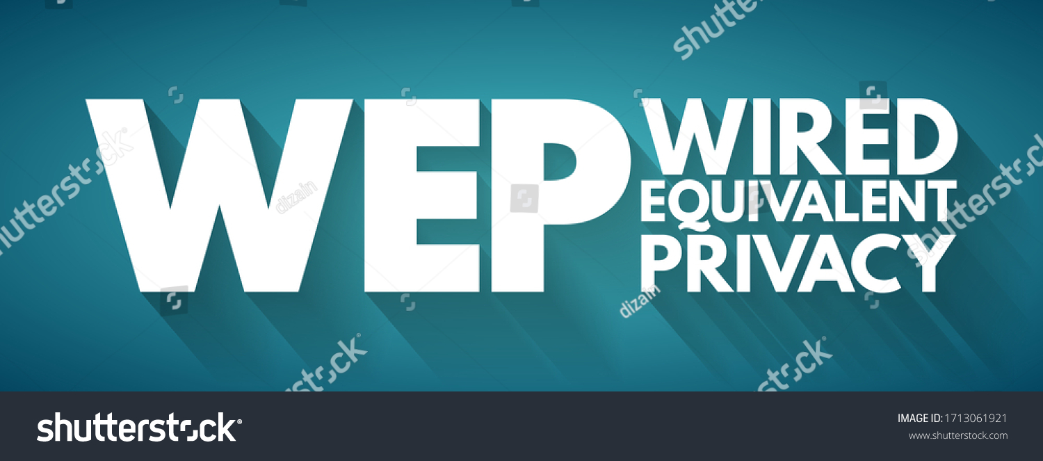 Wep Wired Equivalent Privacy Security Algorithm Stock Vector (Royalty ...