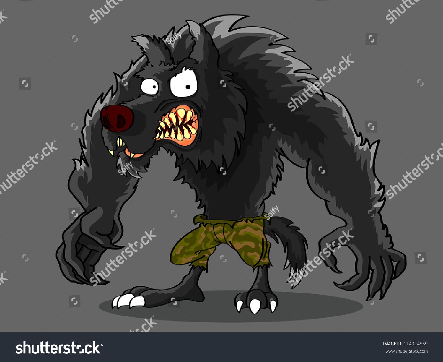 Werewolf Cartoon 库存矢量图（免版税）114014569 | Shutterstock
