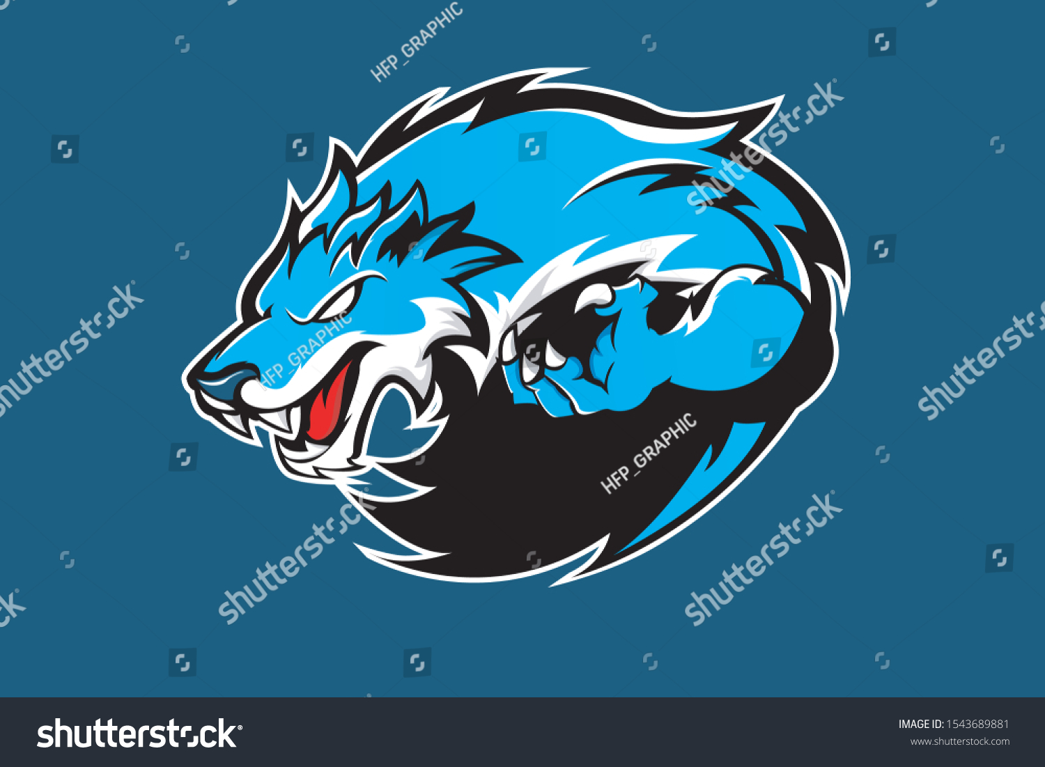 Werewolf Mascot Logo Vector Eps: Vector có sẵn (miễn phí bản quyền ...