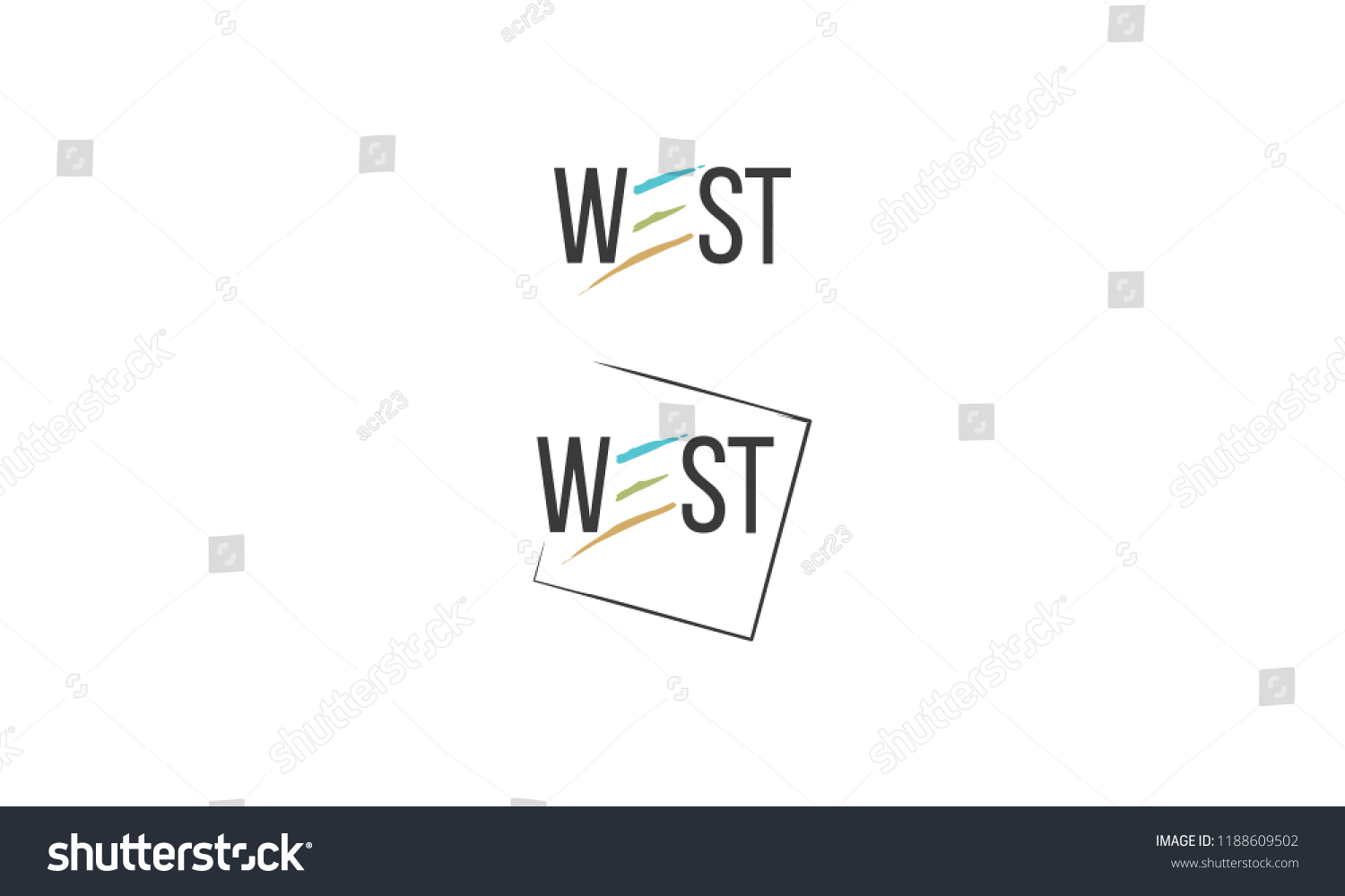 West Art Logo Icon Vector Stock Vector (Royalty Free) 1188609502 ...