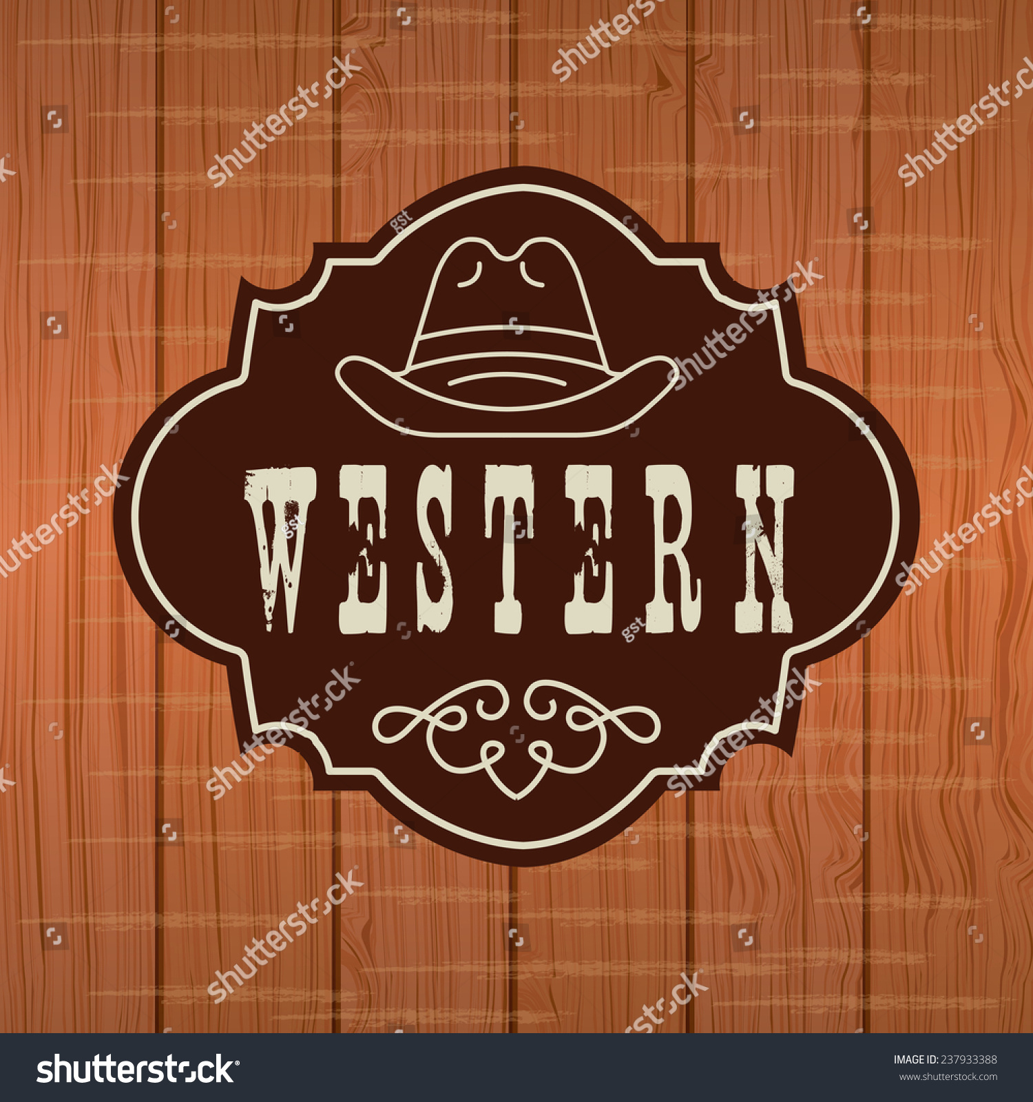 Western Banner Design Stock Vector (Royalty Free) 237933388