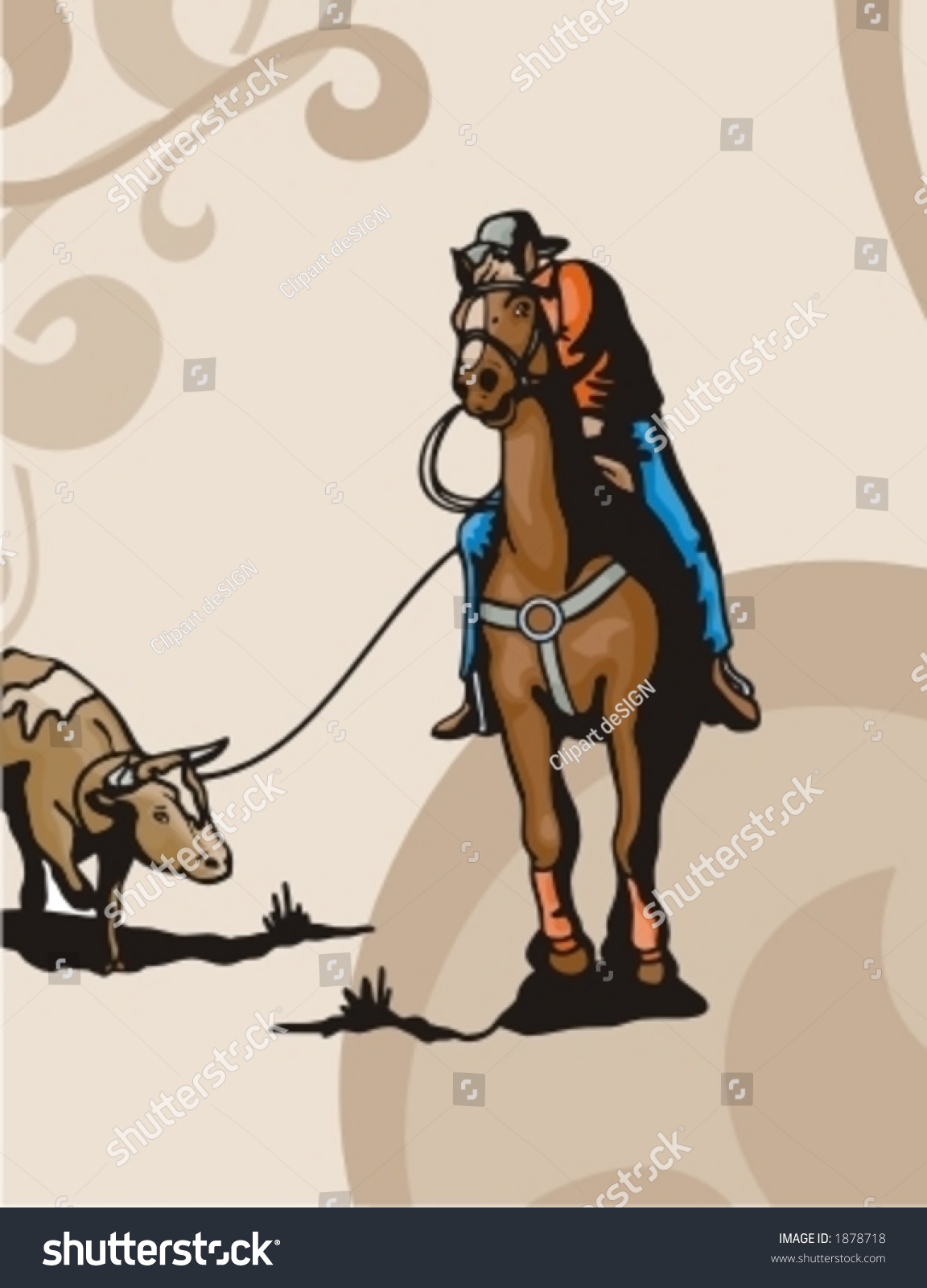 Western Rodeo Background Series Stock Vector (Royalty Free) 1878718