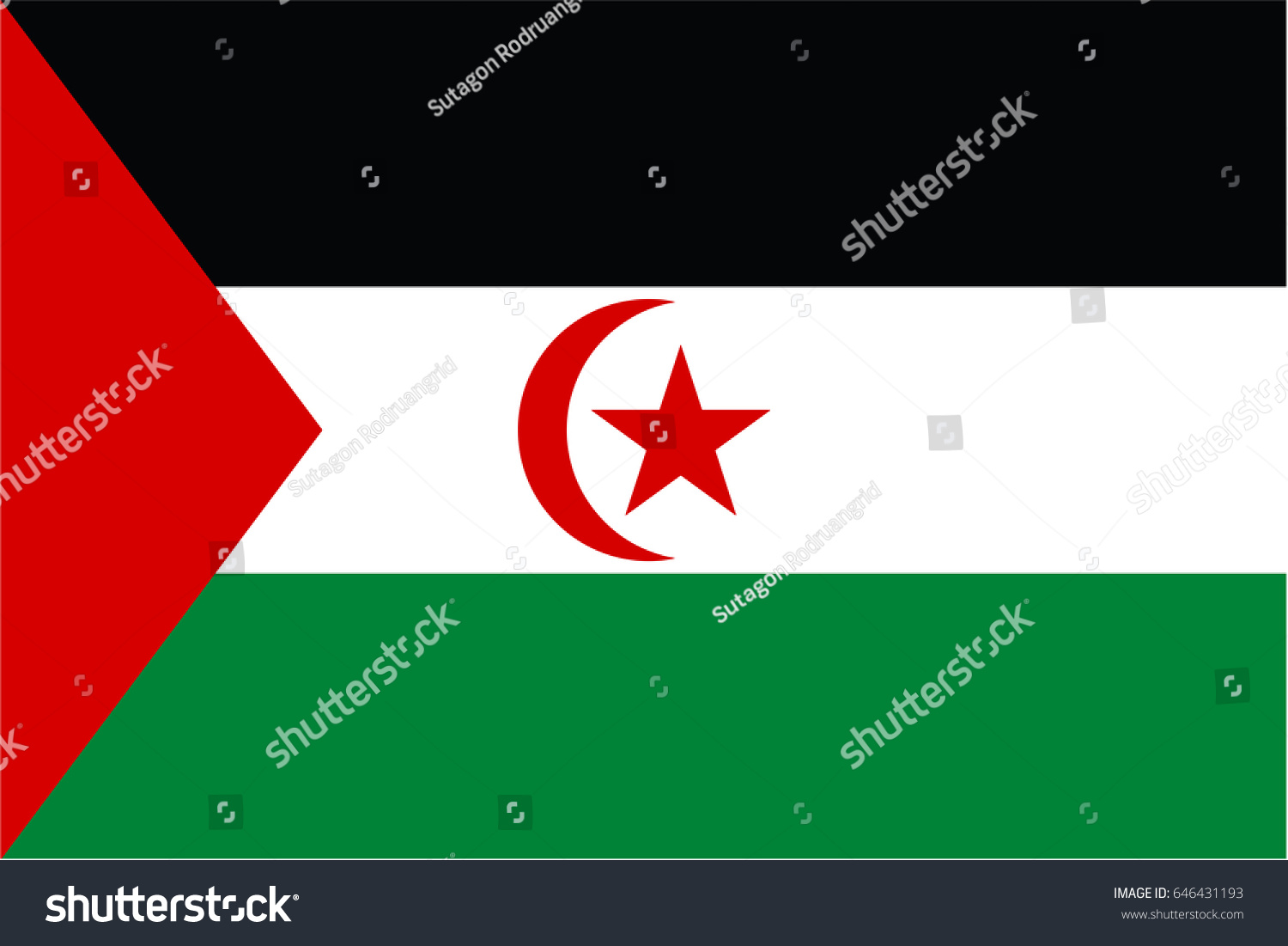 Flag-of-western-sahara Images, Stock Photos & Vectors | Shutterstock