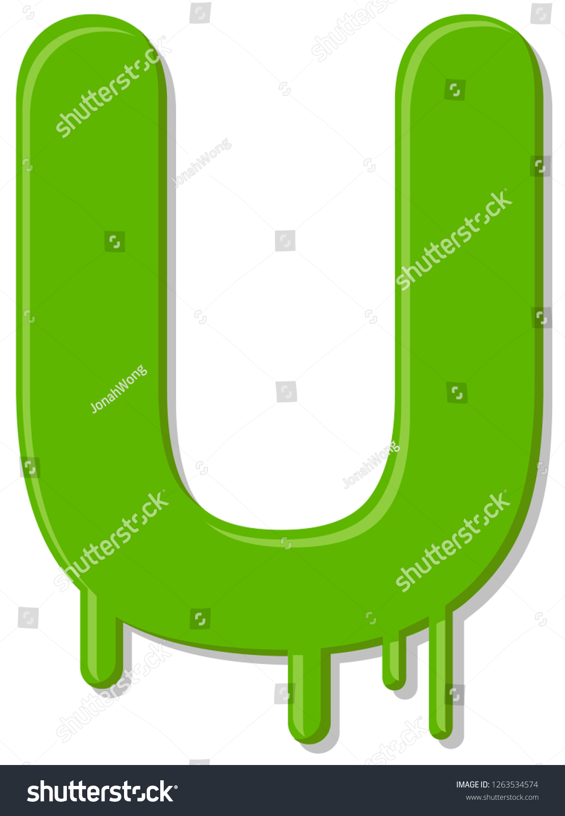 Wet Dripping Letter U Vector Icon Stock Vector (Royalty Free ...