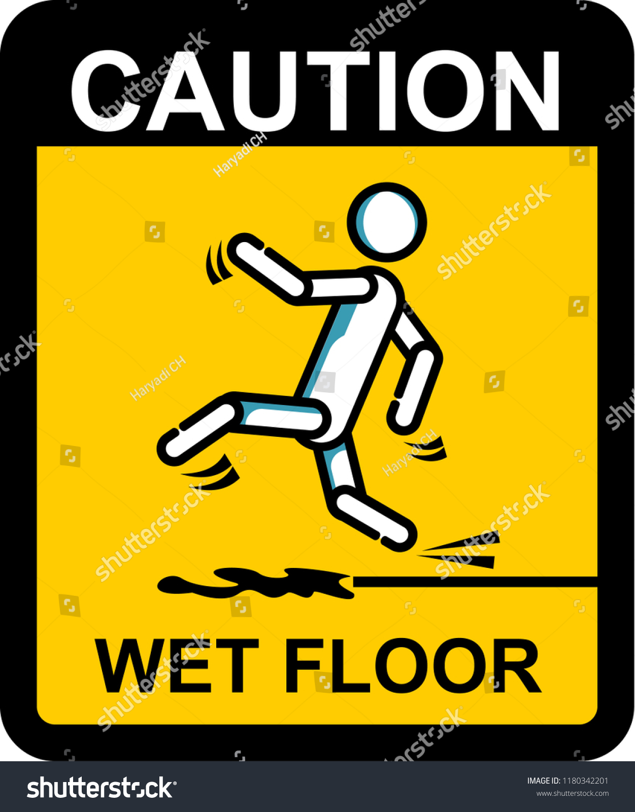 Wet Floor Sign Vector Stock Vector (Royalty Free) 1180342201 | Shutterstock