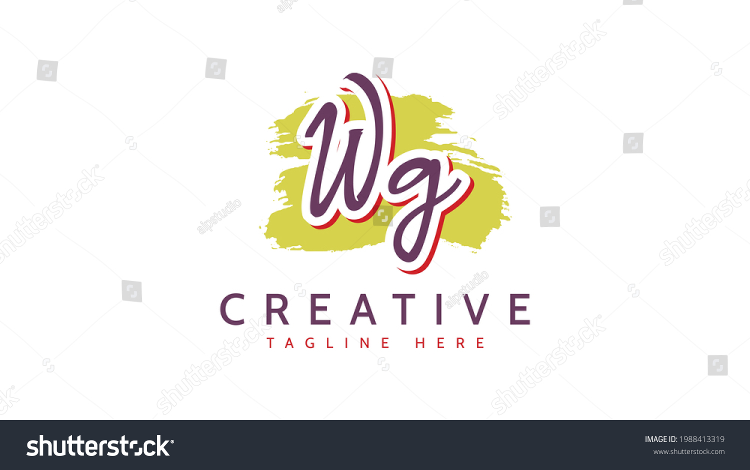 Wg Initials Handwriting Logo Vector Stock Vector (Royalty Free ...