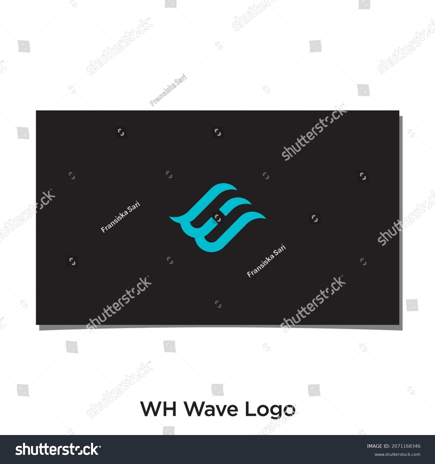 Wh Wave Logo Design Vector Stock Vector (Royalty Free) 2071168346