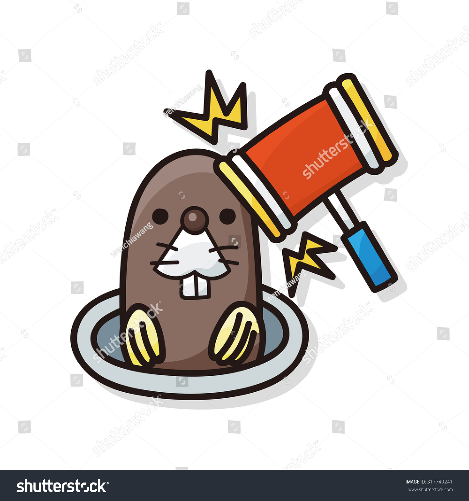 Whackamole Doodle Stock Vector (Royalty Free) 317749241 | Shutterstock