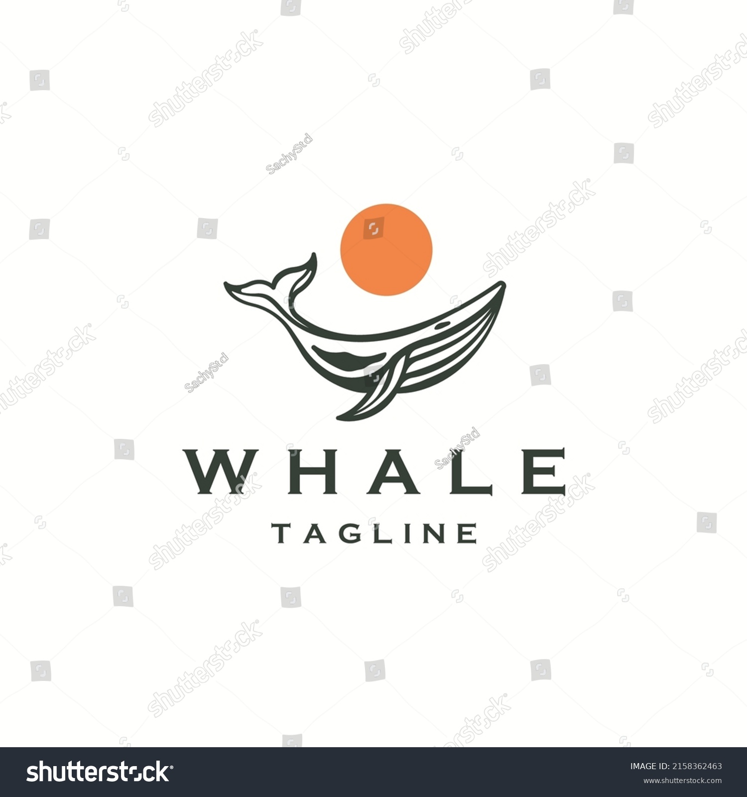 Whale Fish Logo Icon Design Template Stock Vector (Royalty Free ...