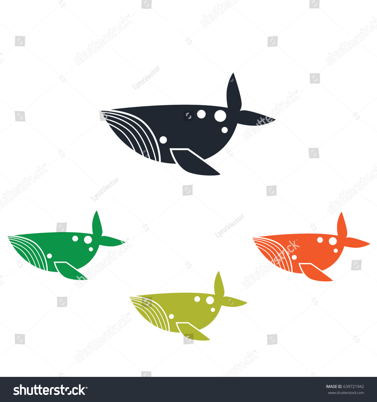 Whale Simple Icon Stock Vector (Royalty Free) 639721942