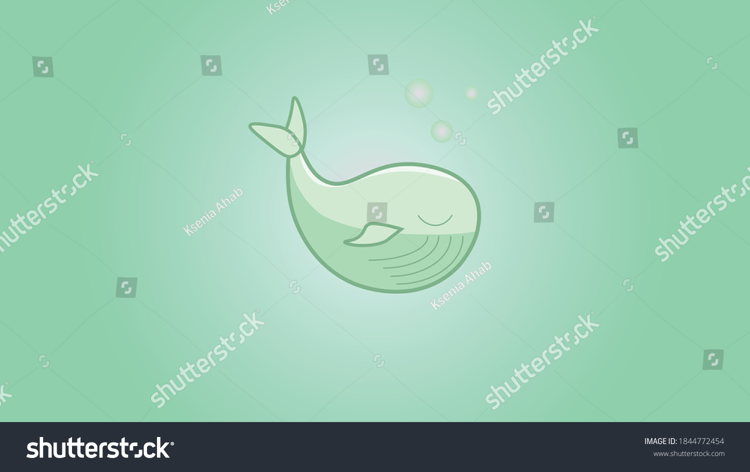 Whale Vector Illustration 2d Style Flat Stock Vector (Royalty Free ...