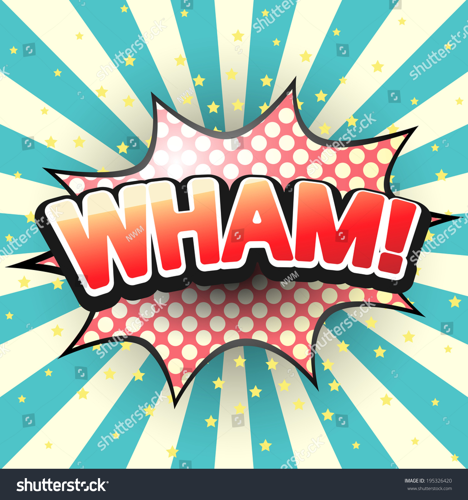 Wham Comic Speech Bubble Vector Illustration: vector de stock (libre de ...