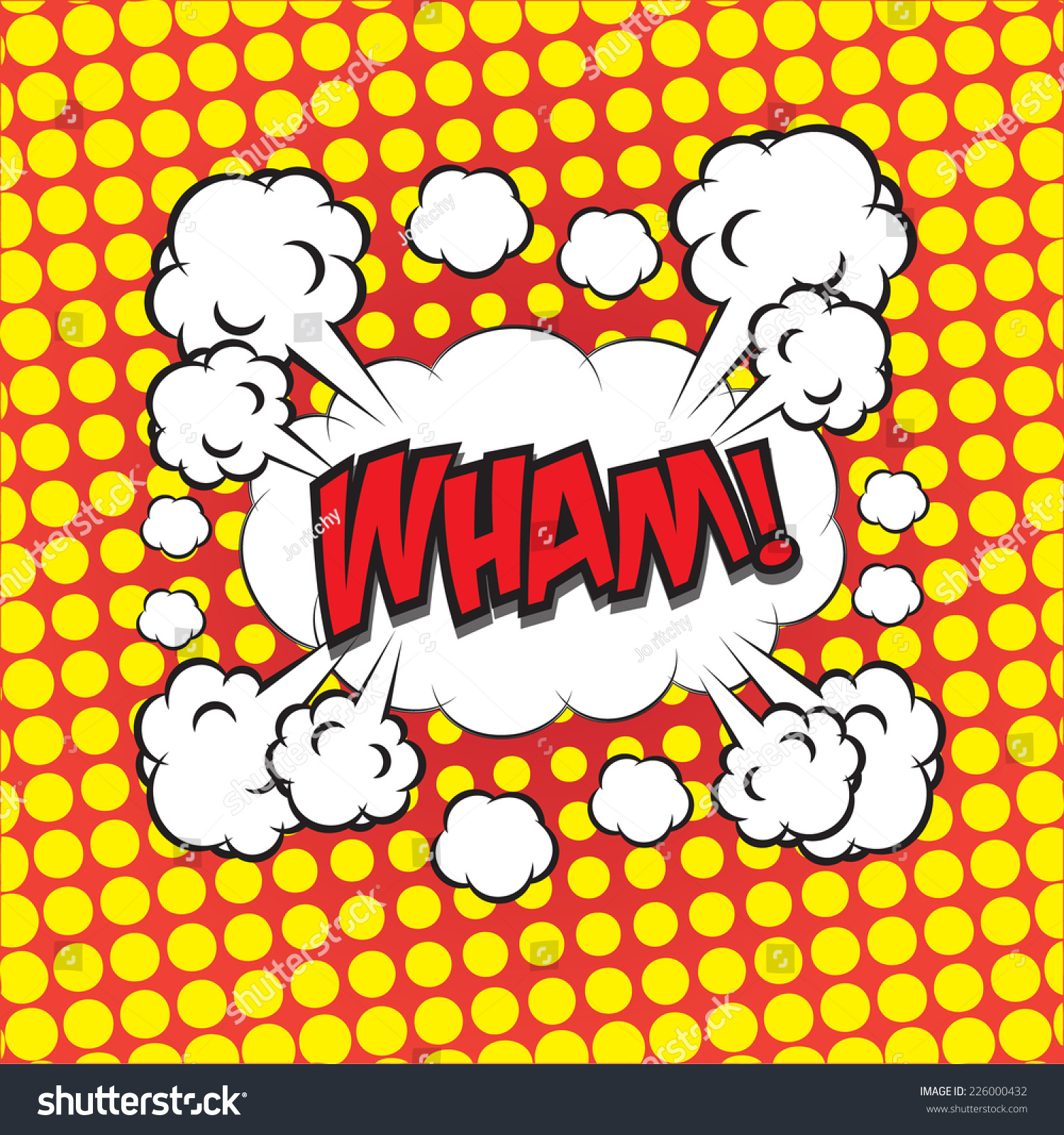Wham Comic Wording Comic Backgound Stock Vector (Royalty Free ...
