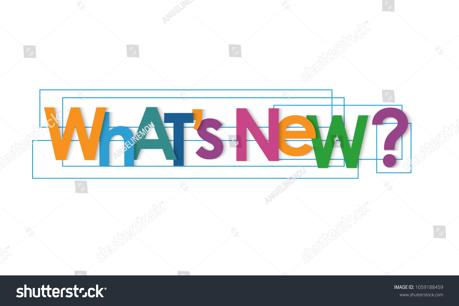 Whats New Vector Letters Stock Vector (Royalty Free) 1059188459