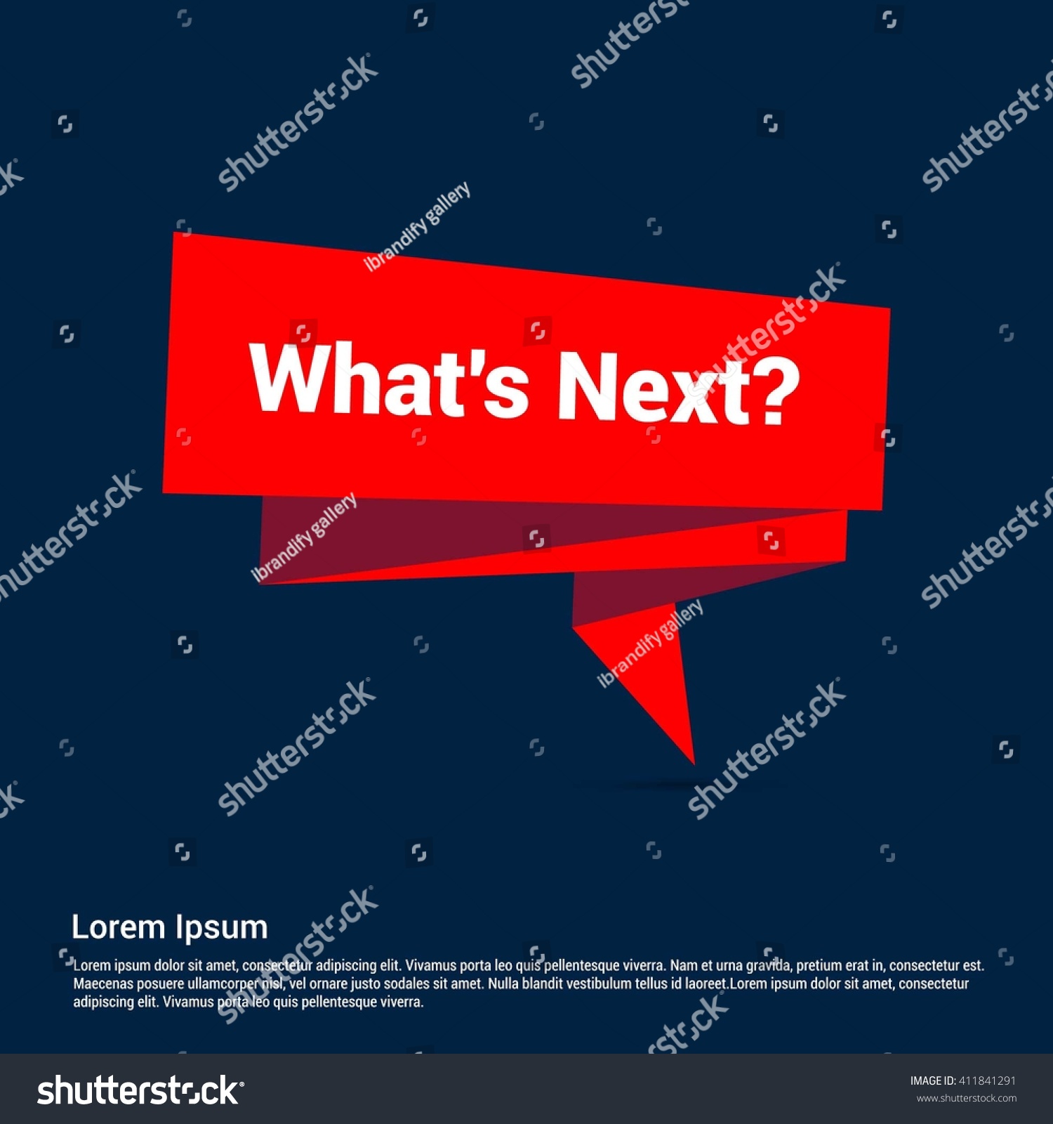 Whats Next Text Red Realistic Speech Stock Vector (Royalty Free) 411841291