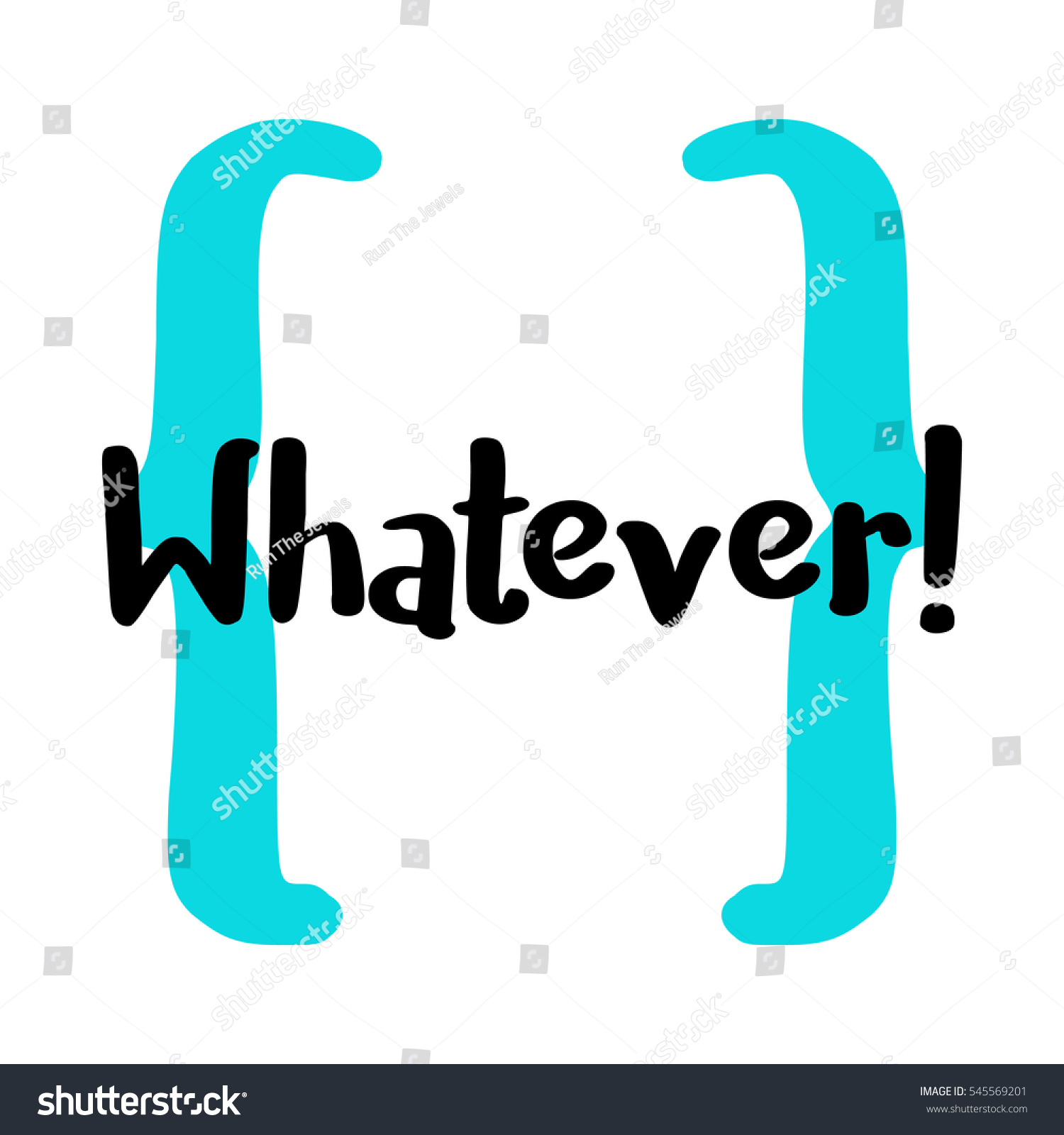 Whatever Brush Lettering Vector Illustration Design Stock Vector ...