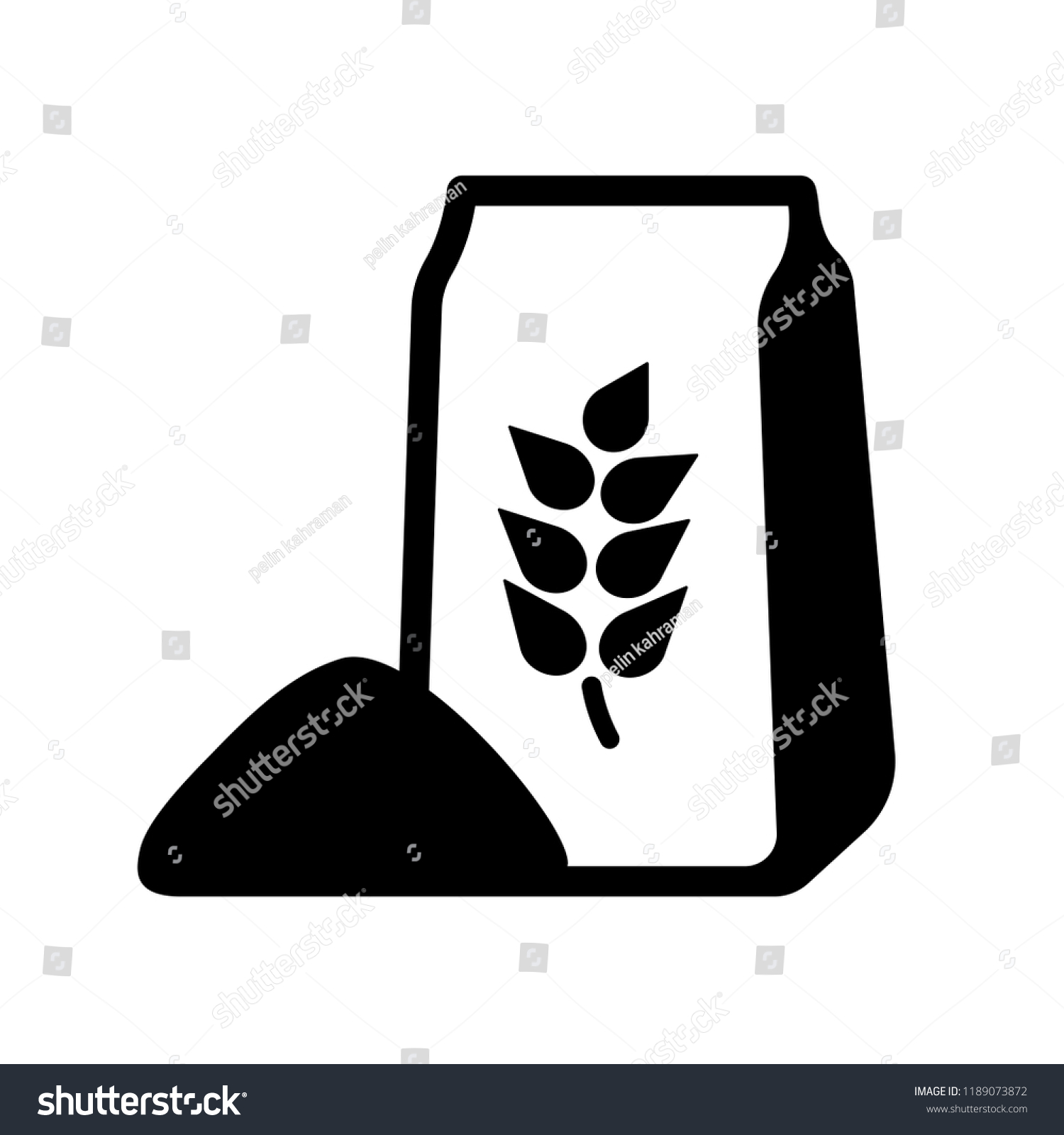 Wheat Flour Package Icon Stock Vector (Royalty Free) 1189073872 ...